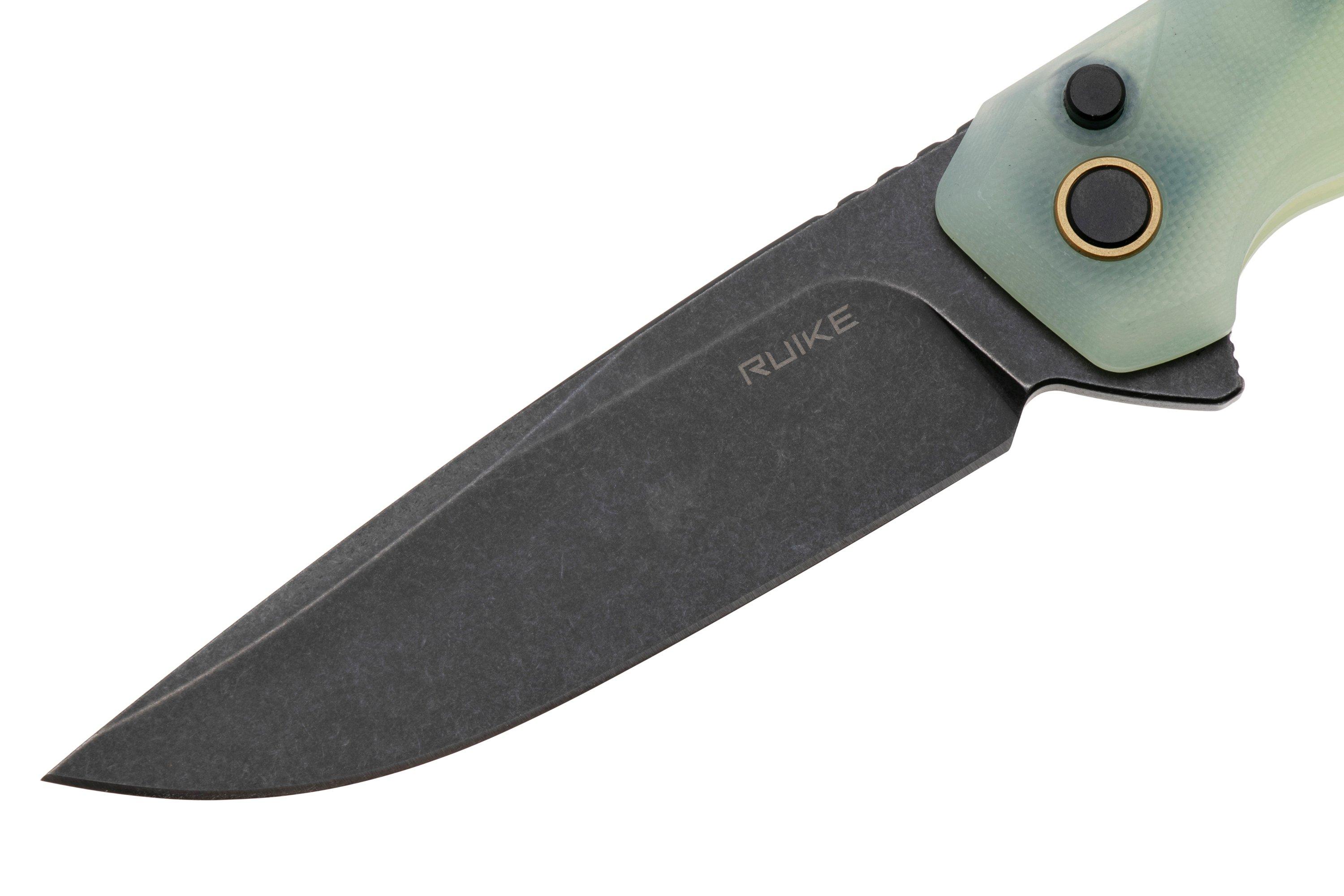 Ruike P873-C Blackwashed 14C28N, Jade G10, coltello da tasca | Fare ...