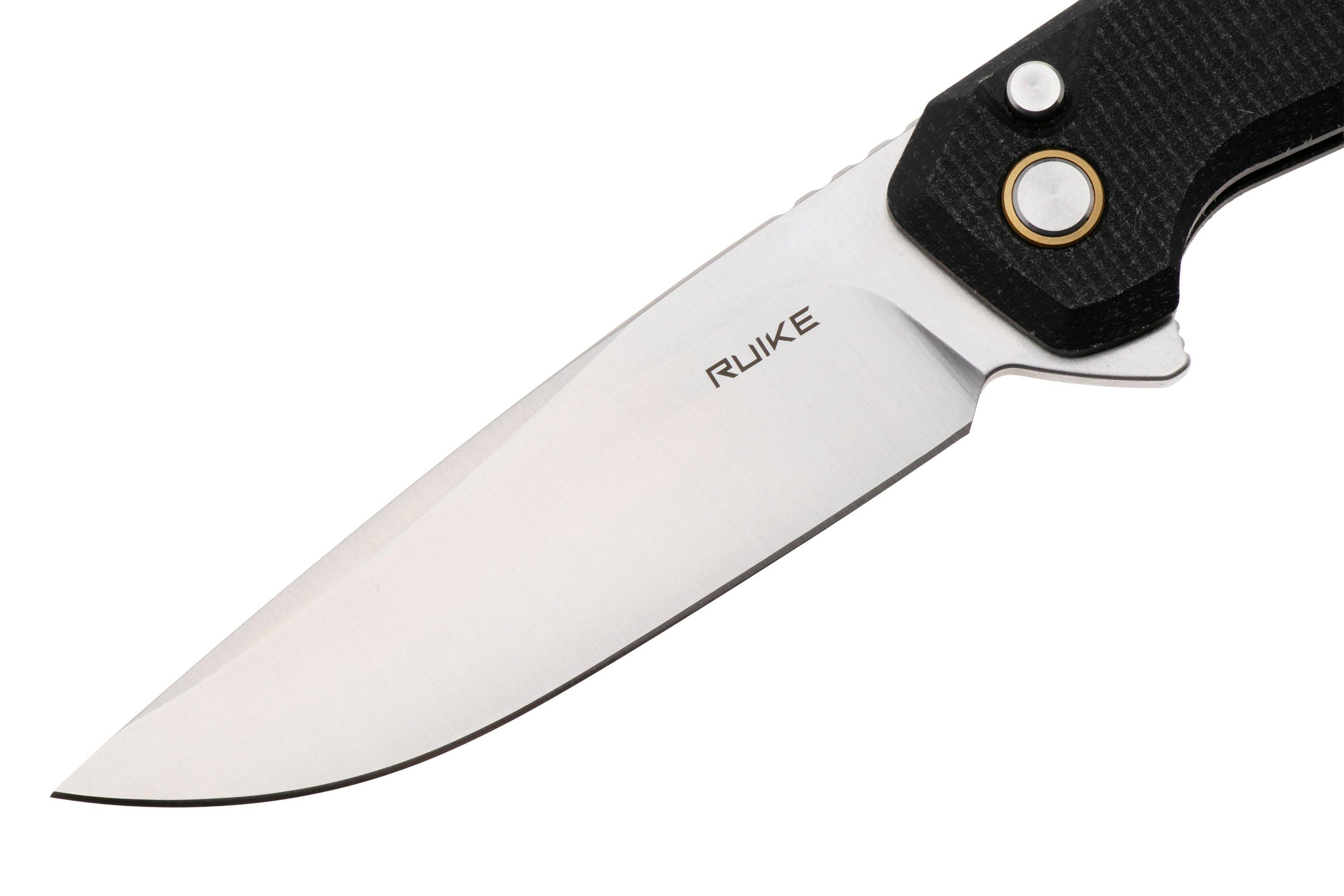 Ruike P873-MB Satin 14C28N, Black Micarta, zakmes | Voordelig kopen bij ...