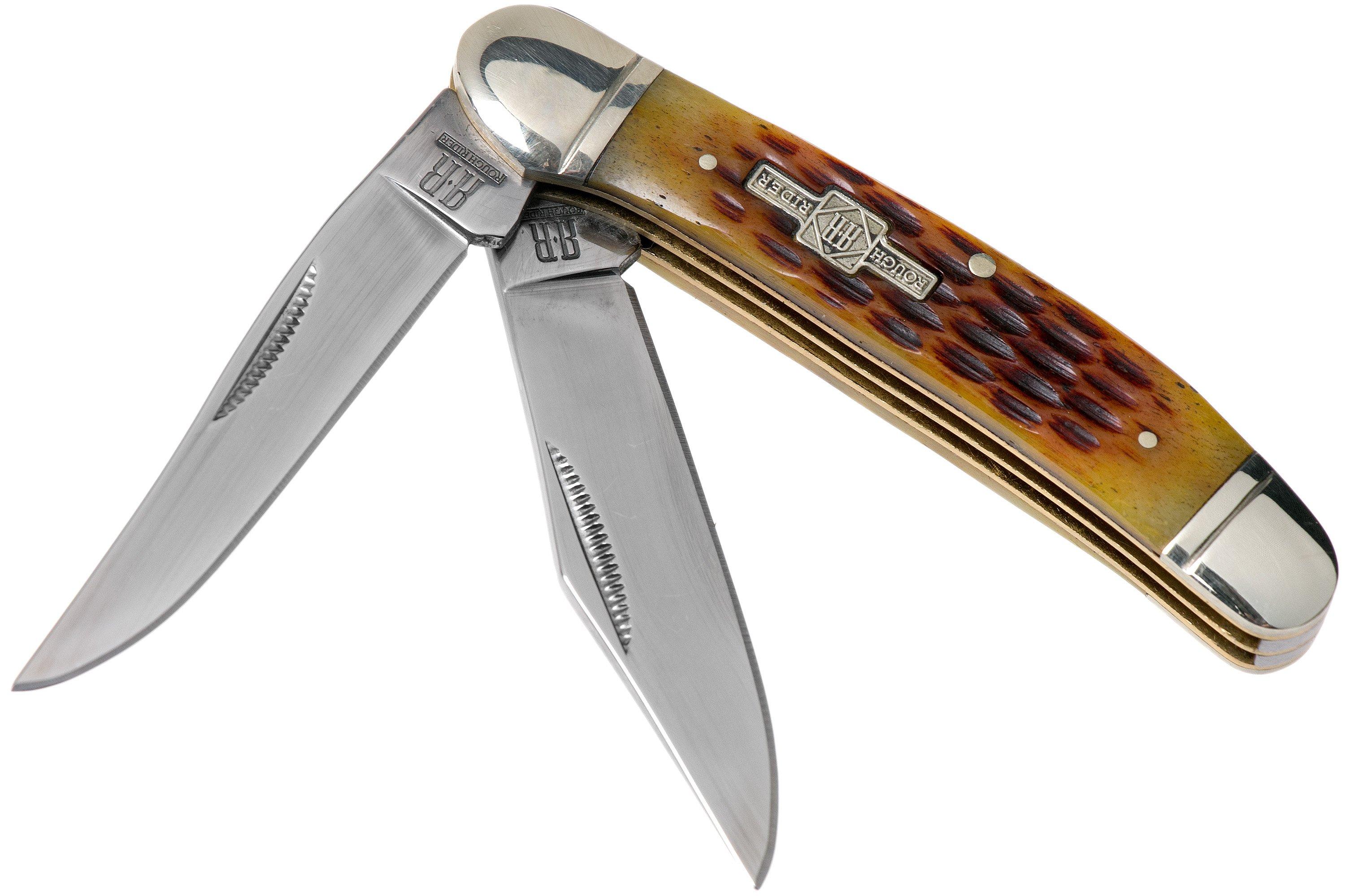Rough Ryder Copperhead Amber Bone RR043 slipjoint pocket knife ...