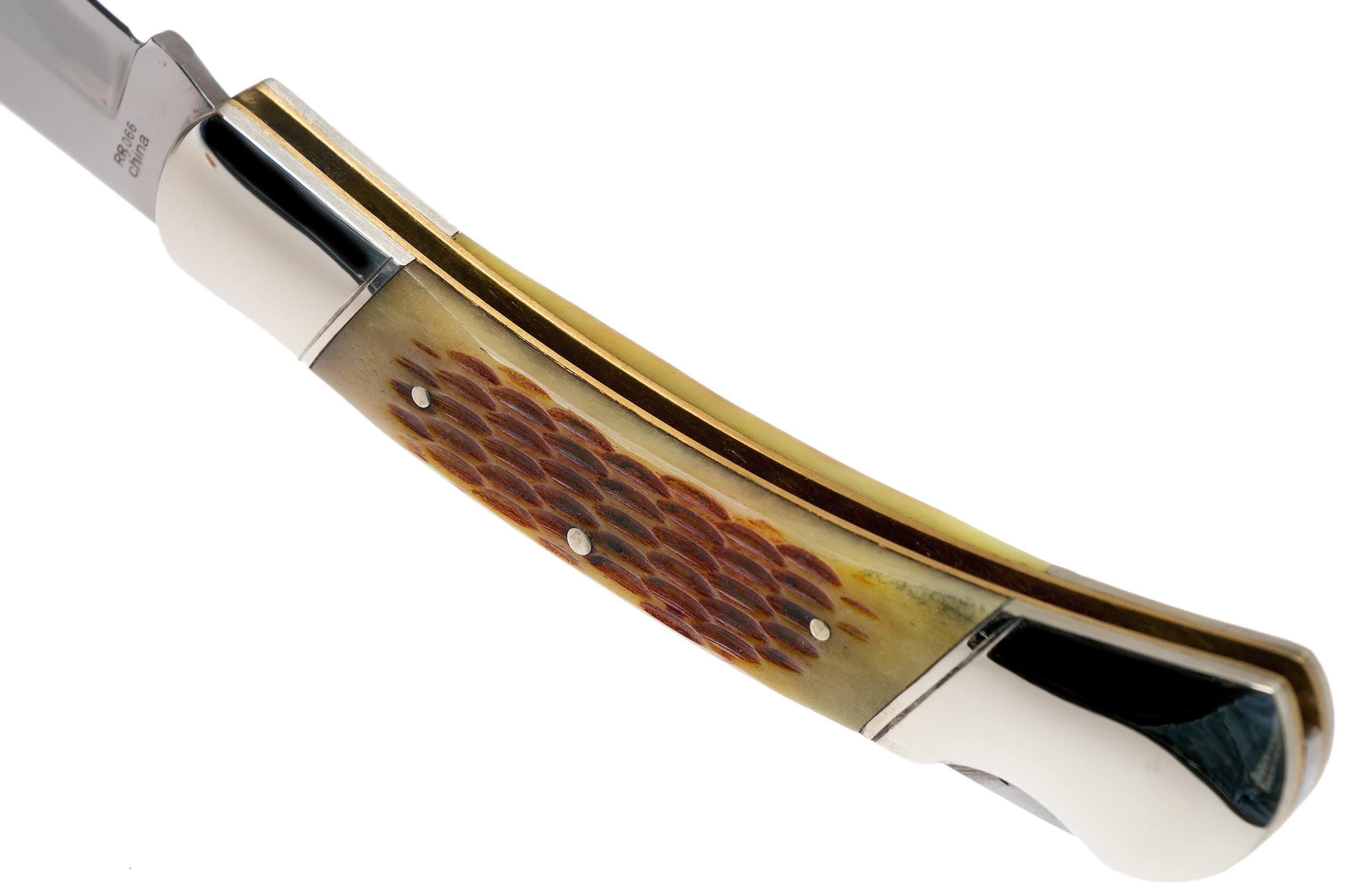 Rough Ryder Folding Hunter Amber Bone RR066 lockback zakmes | Voordelig ...
