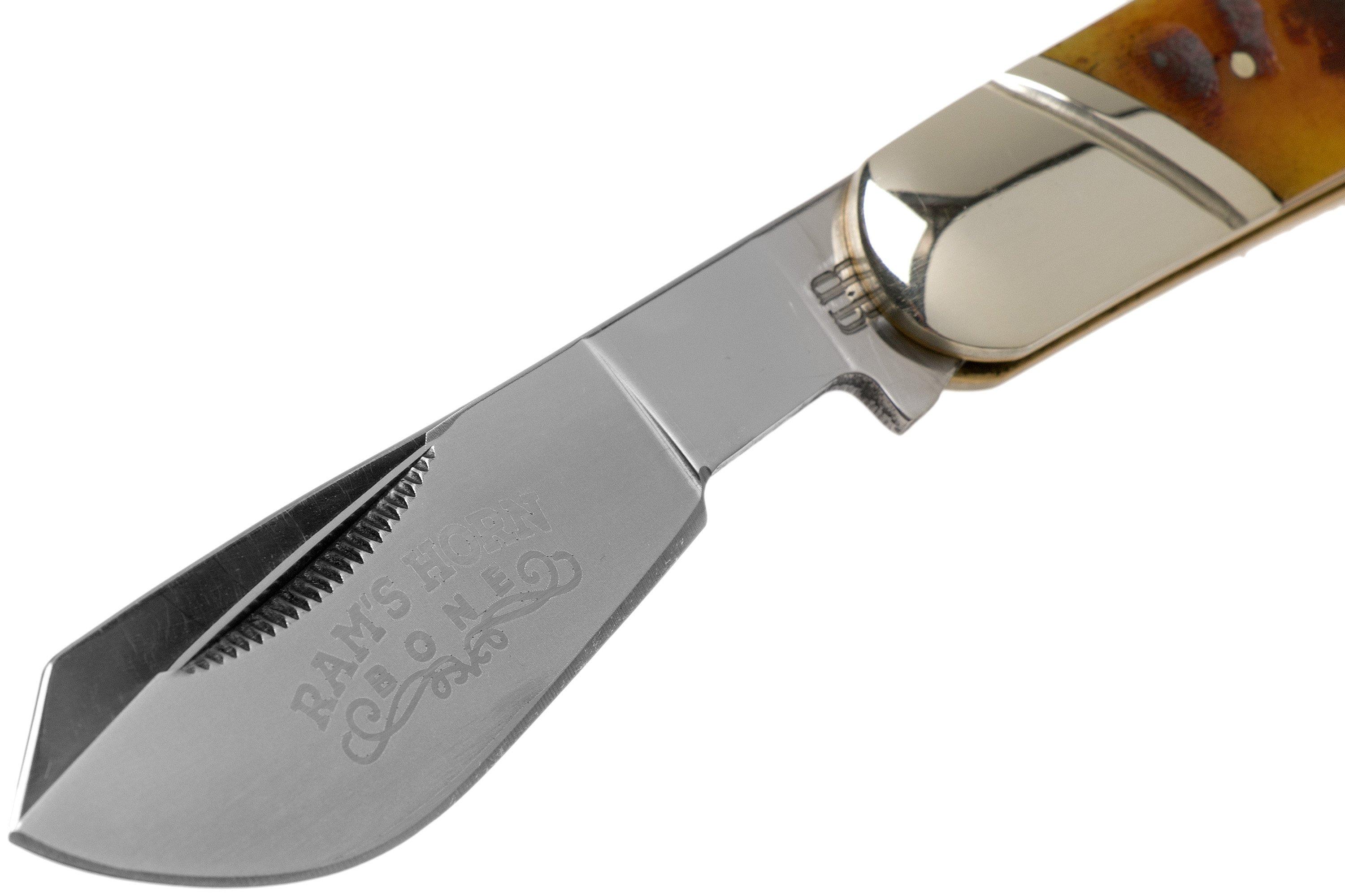 Rough Ryder Ram’s Horn Bone Cotton Sampler RR1594 pocket knife ...