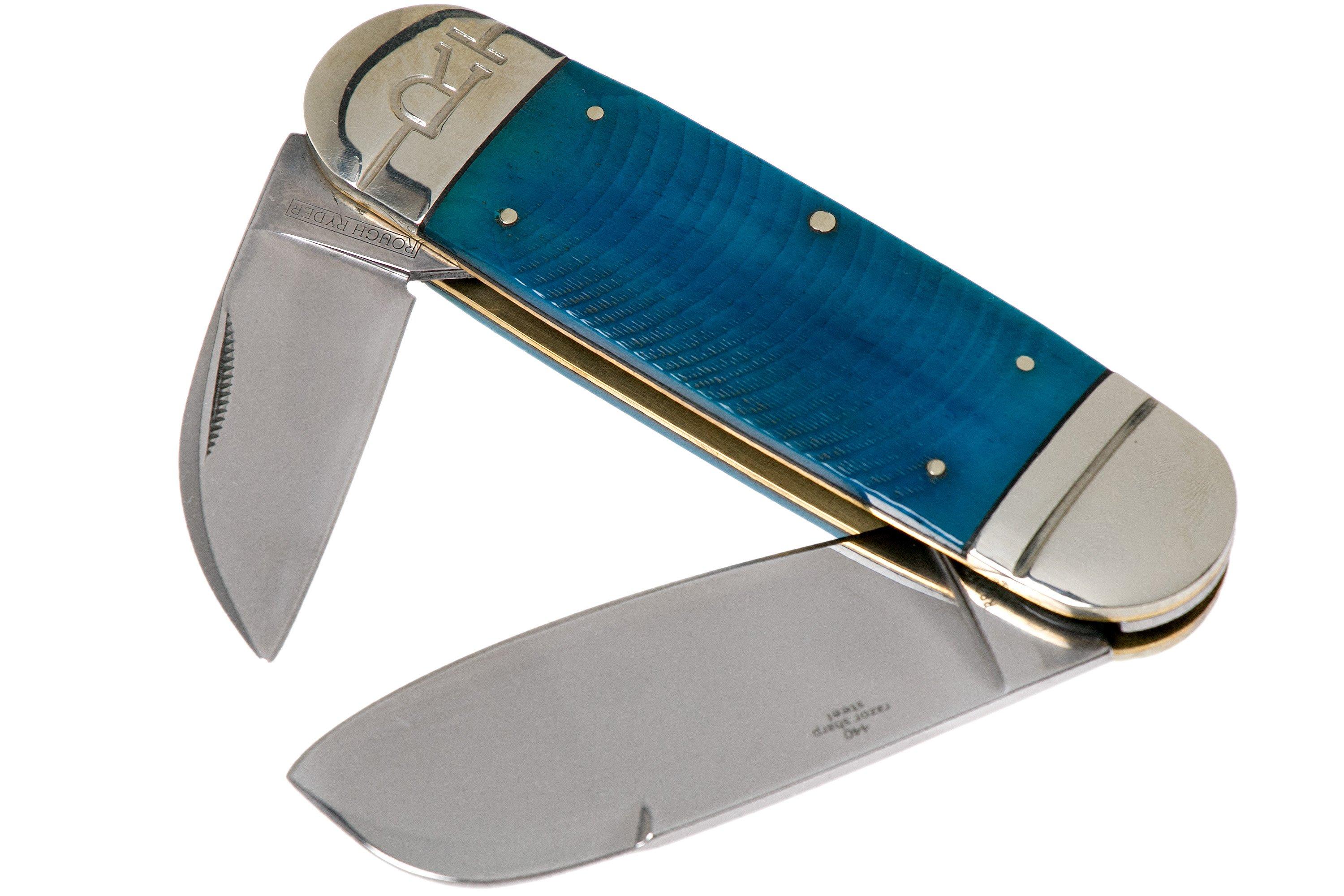 Rough Ryder Black & Blue Elephant Toe RR2113 pocket knife ...