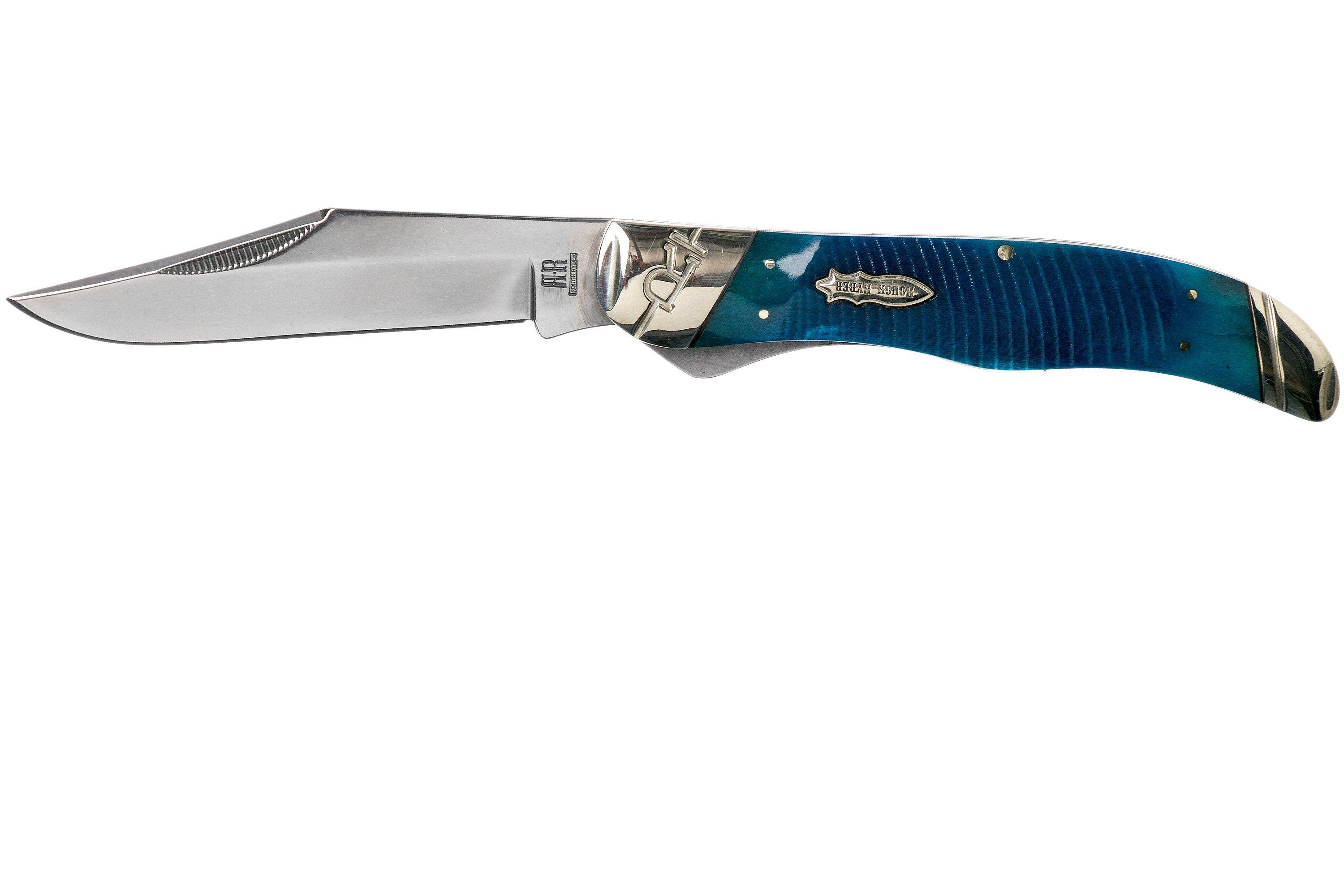 Rough Ryder Black & Blue Folding Hunter RR2117 pocket knife ...