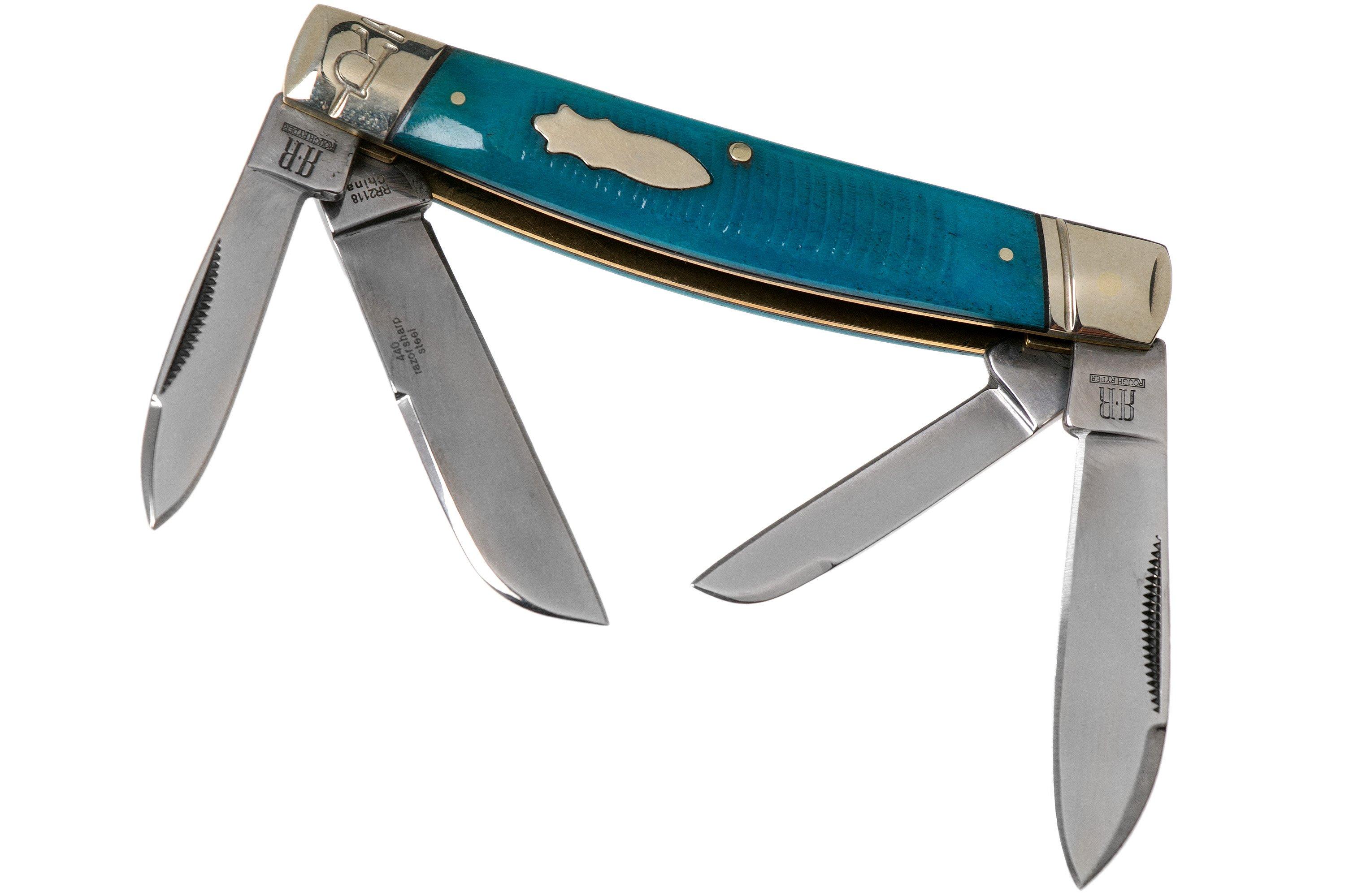 Rough Ryder Black & Blue Congress RR2118 pocket knife | Advantageously ...