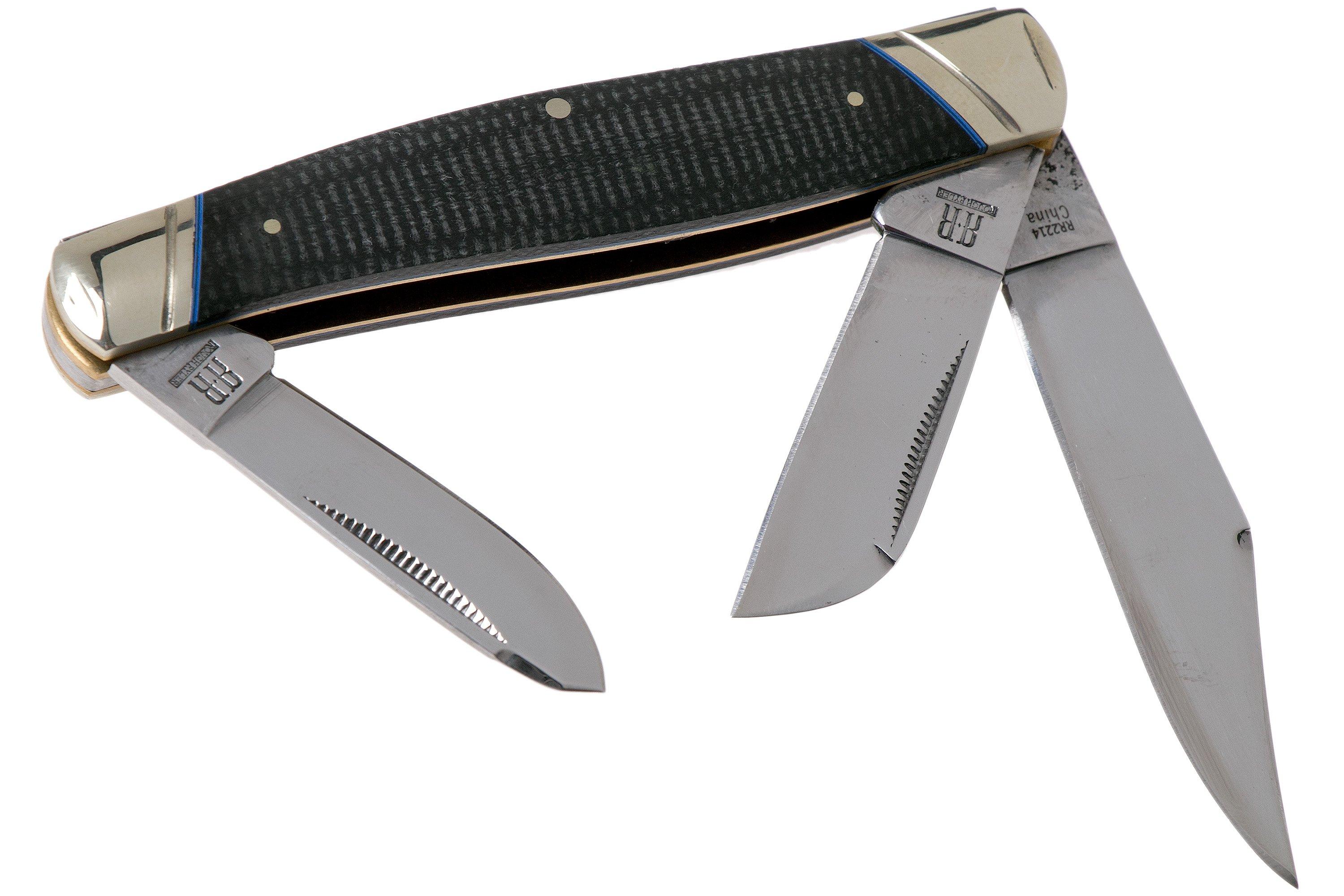 Rough Ryder Classic Carbon II Large Stockman RR2214 pocket knife ...