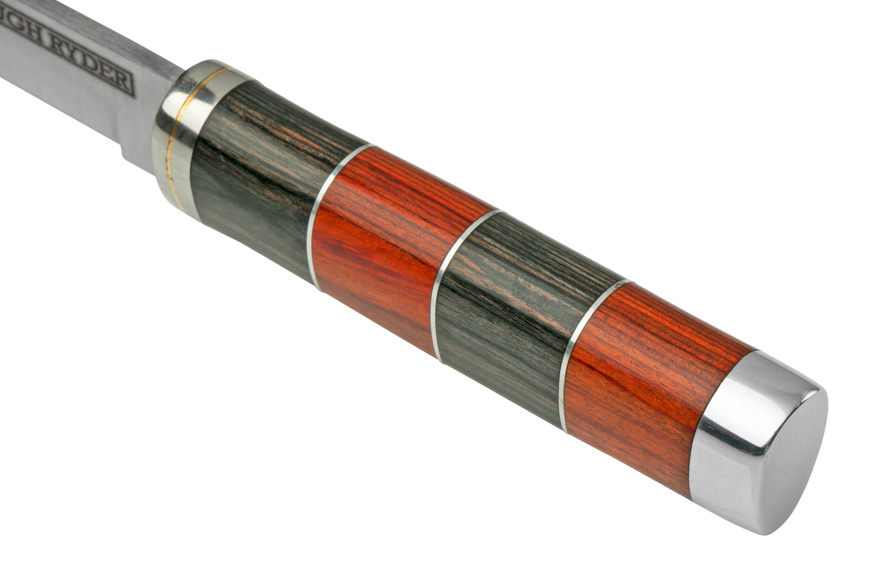 Rough Ryder Small Fixed Blade, Stacked Wood, RR2457 | Advantageously ...