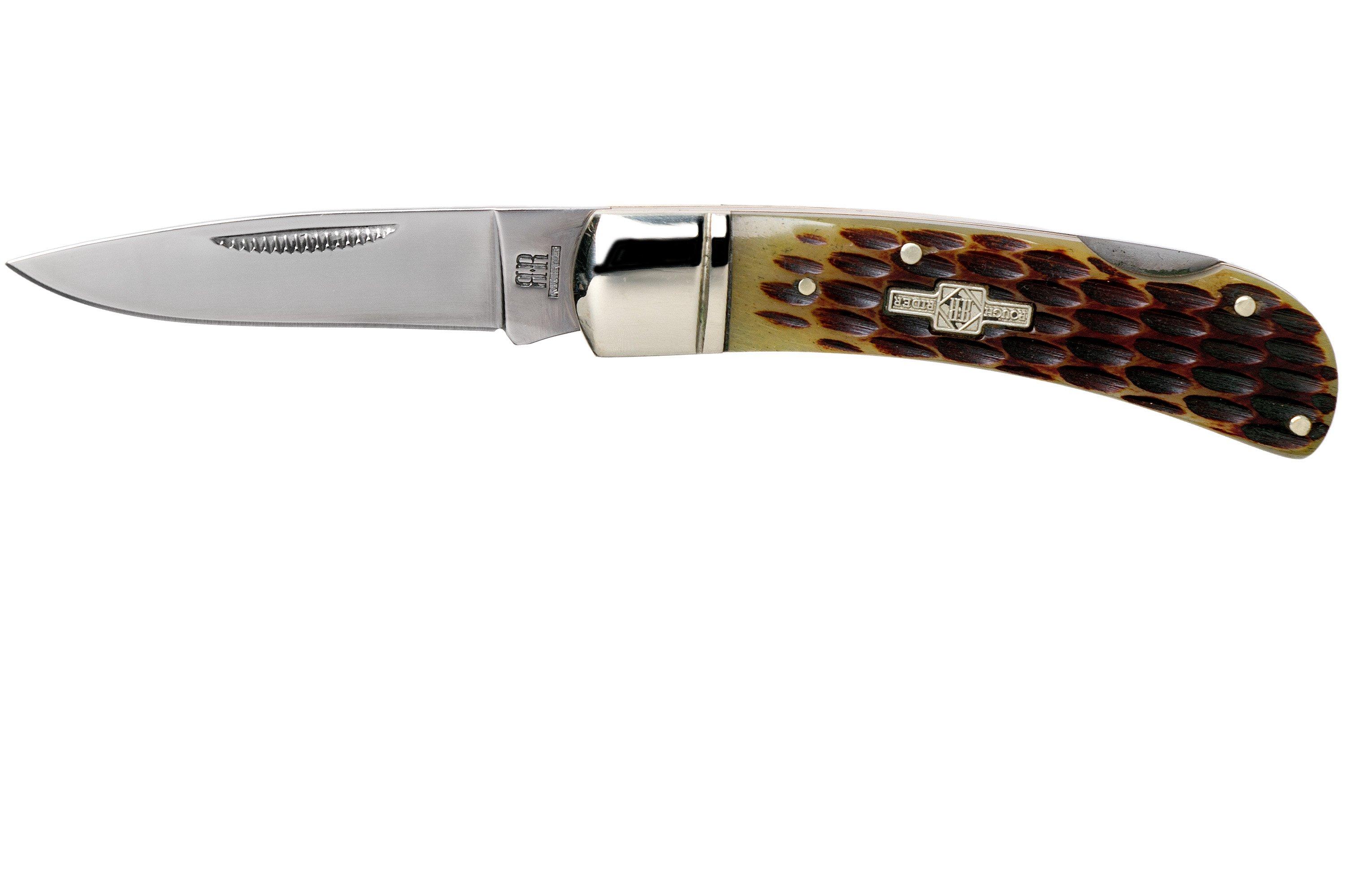 Rough Ryder Lockback Amber Bone RR461 pocket knife | Advantageously ...