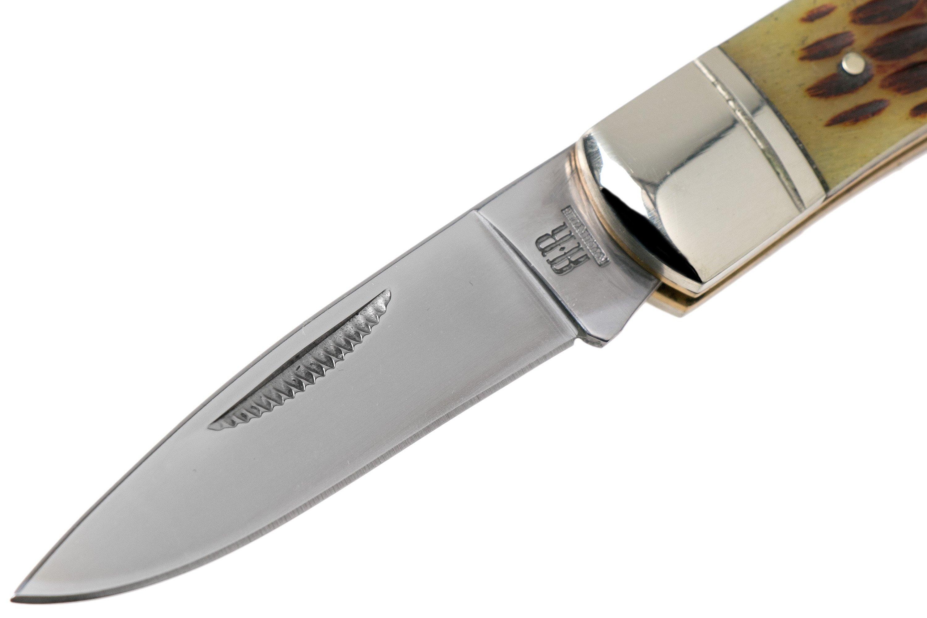 Rough Ryder Lockback Amber Bone RR461 pocket knife | Advantageously ...