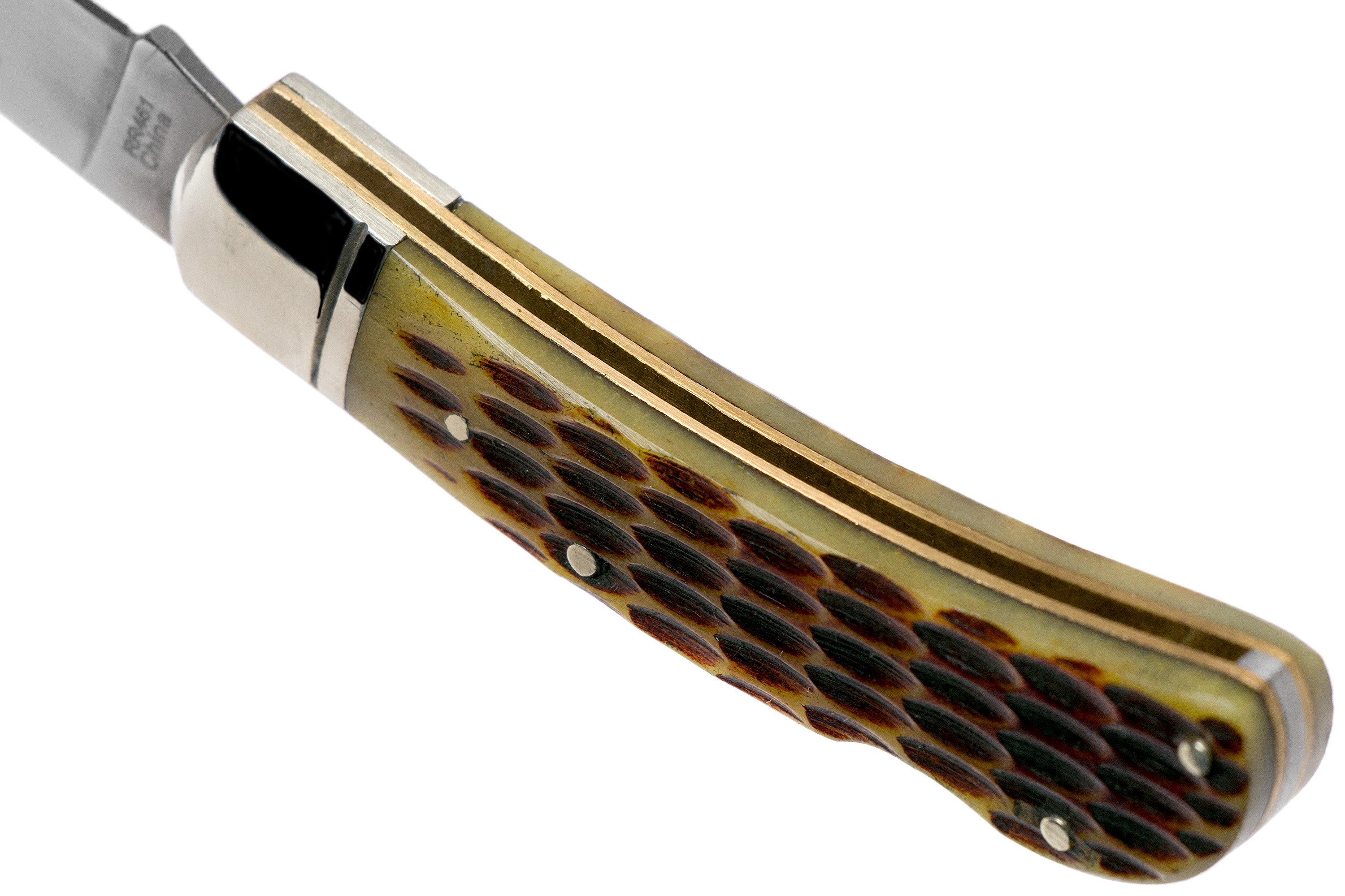 Rough Ryder Lockback Amber Bone RR461 pocket knife | Advantageously ...
