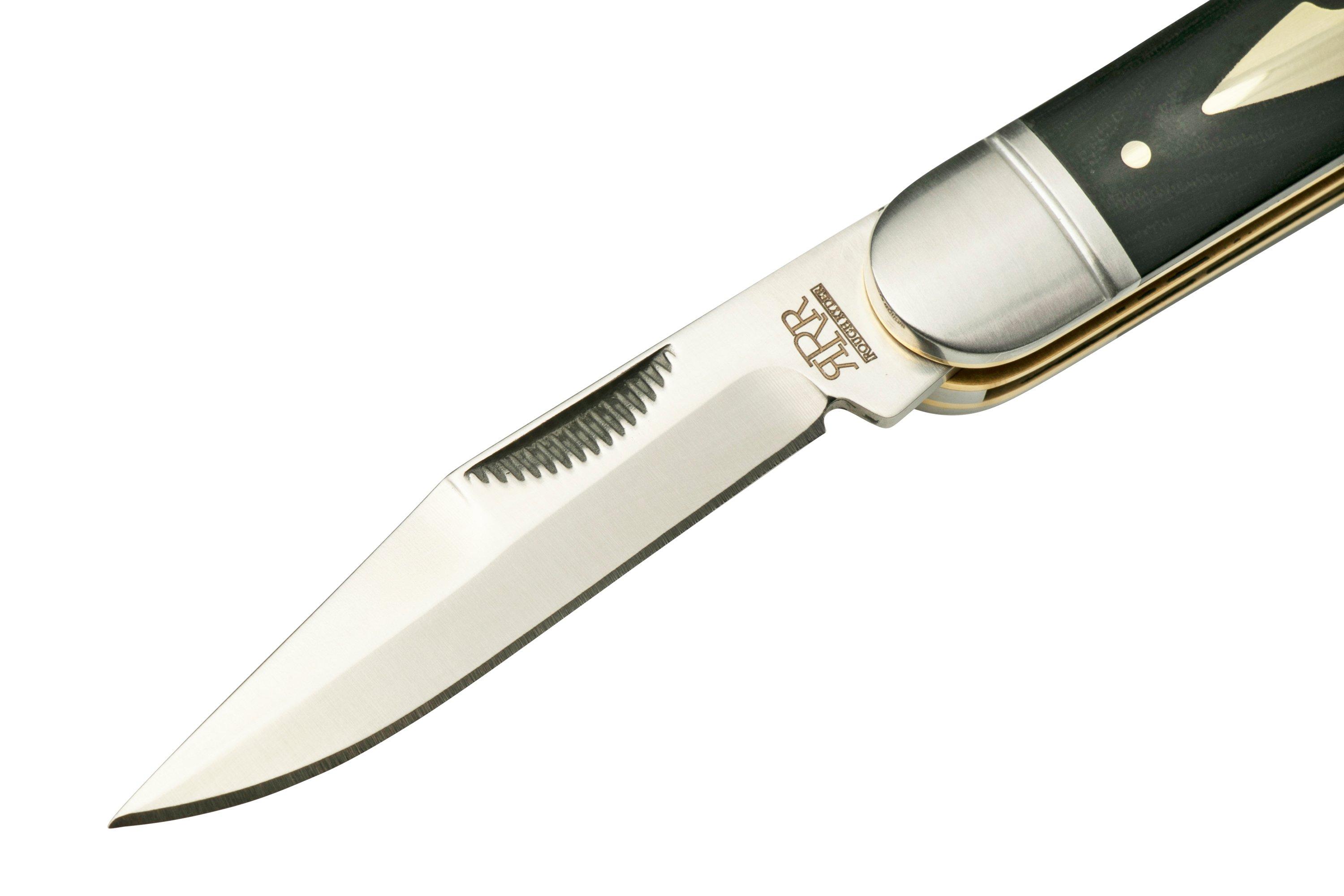 Rough Ryder Reserve Hedgehog D2 Black Micarta, RRR005 slipjoint zakmes ...