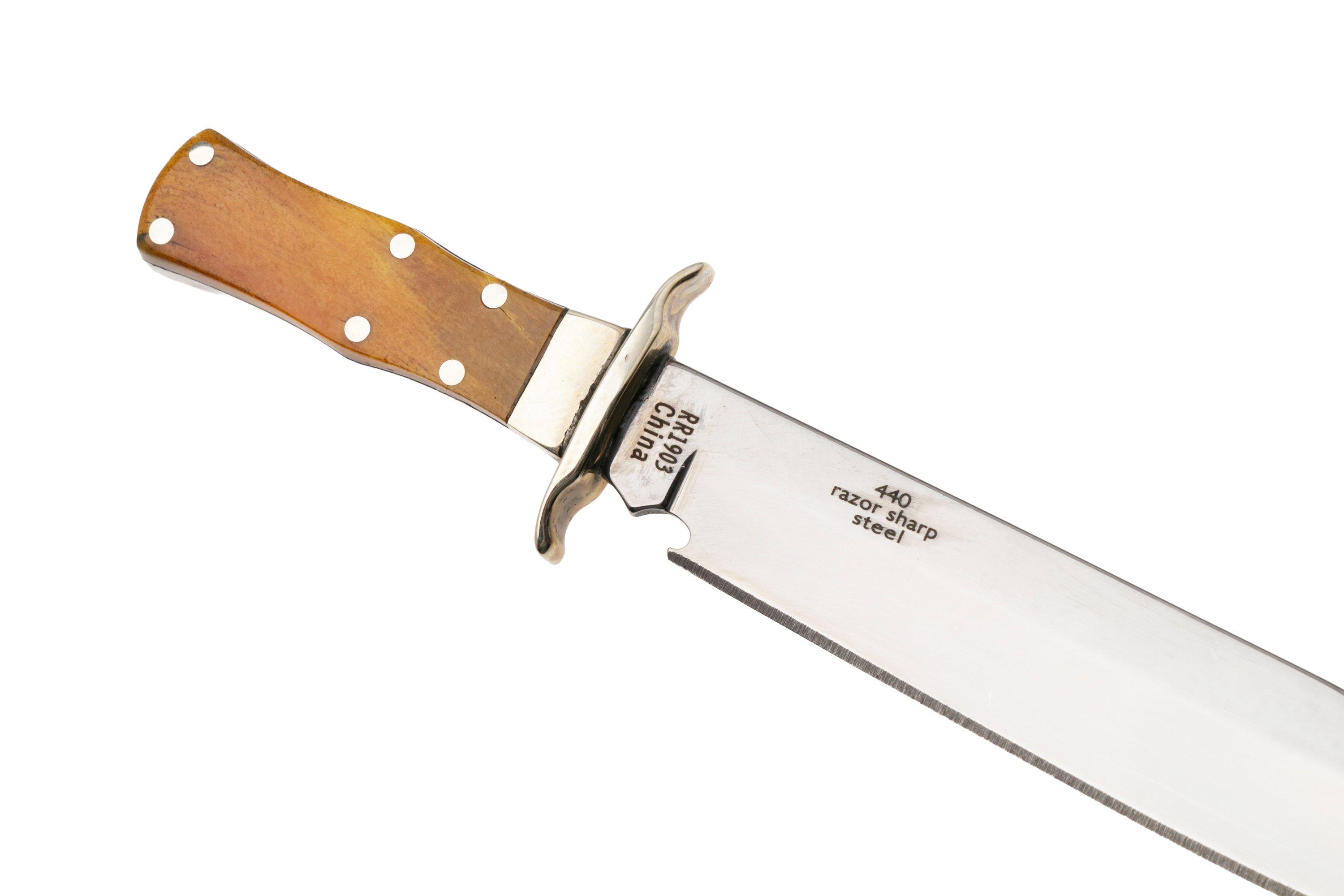 Rough Ryder Mini Spanish Notch Bowie RR1903 Polished 440, Bone ...