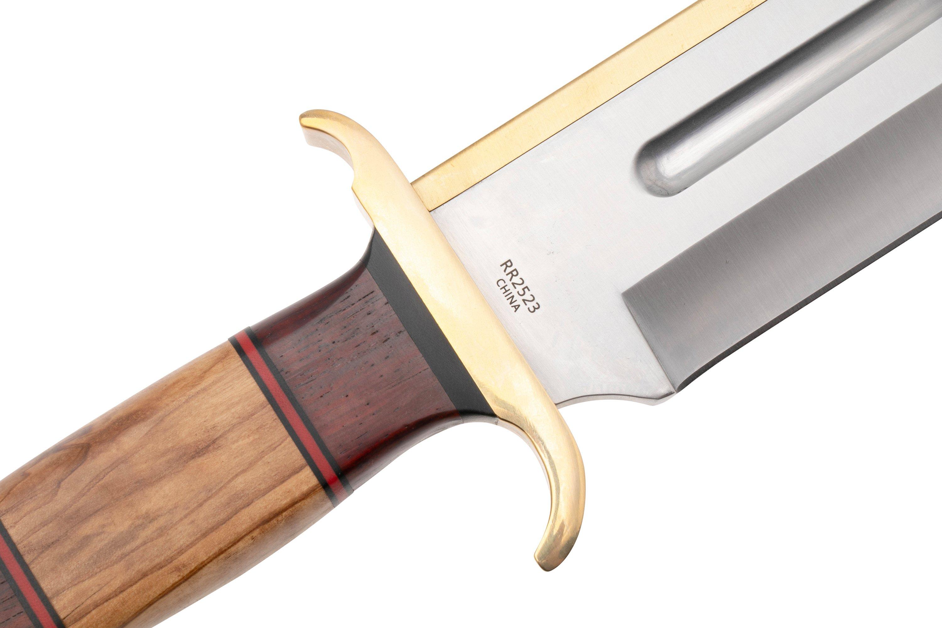 Rough Ryder Raiders Bowie RR2523, Satin Stainless Steel, Wooden Handle ...