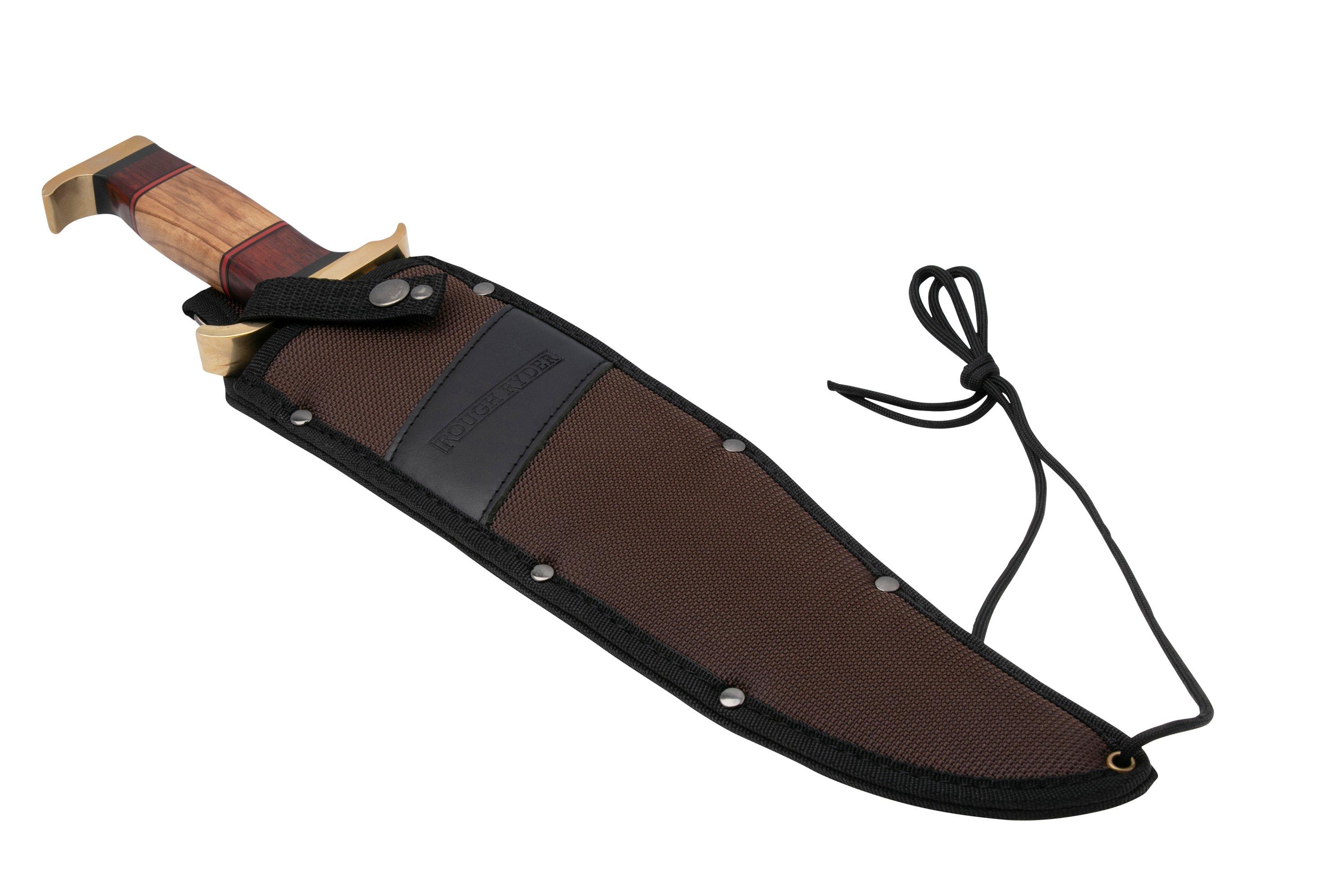 Rough Ryder Raiders Bowie RR2523, Satin Stainless Steel, Wooden Handle ...
