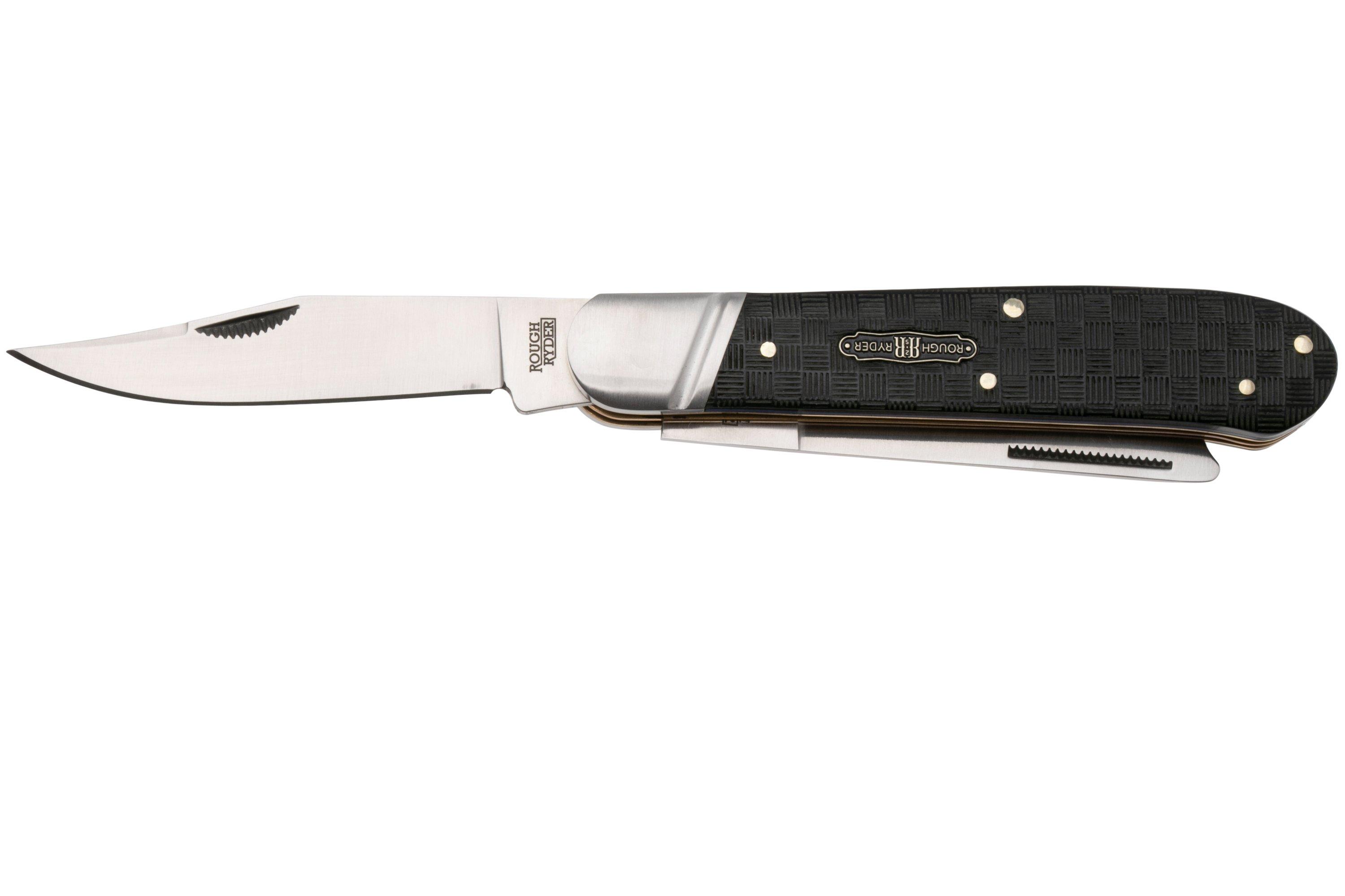 Rough Ryder Black Reserve One Arm Razor RR2568, Satin 440A, Textured ...