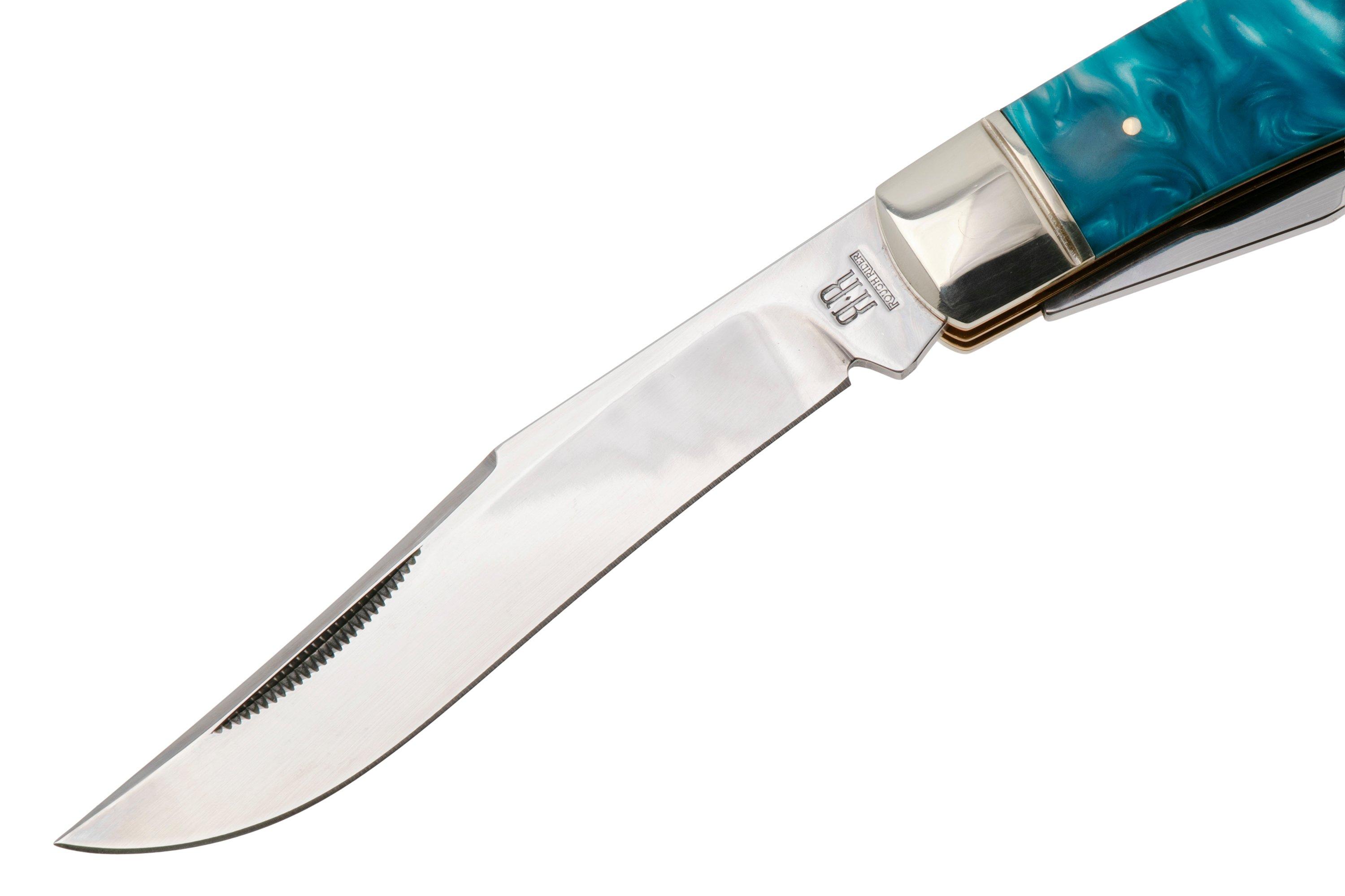 Rough Ryder Jumbo Trapper RR2651, Satin 440, Pandora Swirl Wood Resin ...