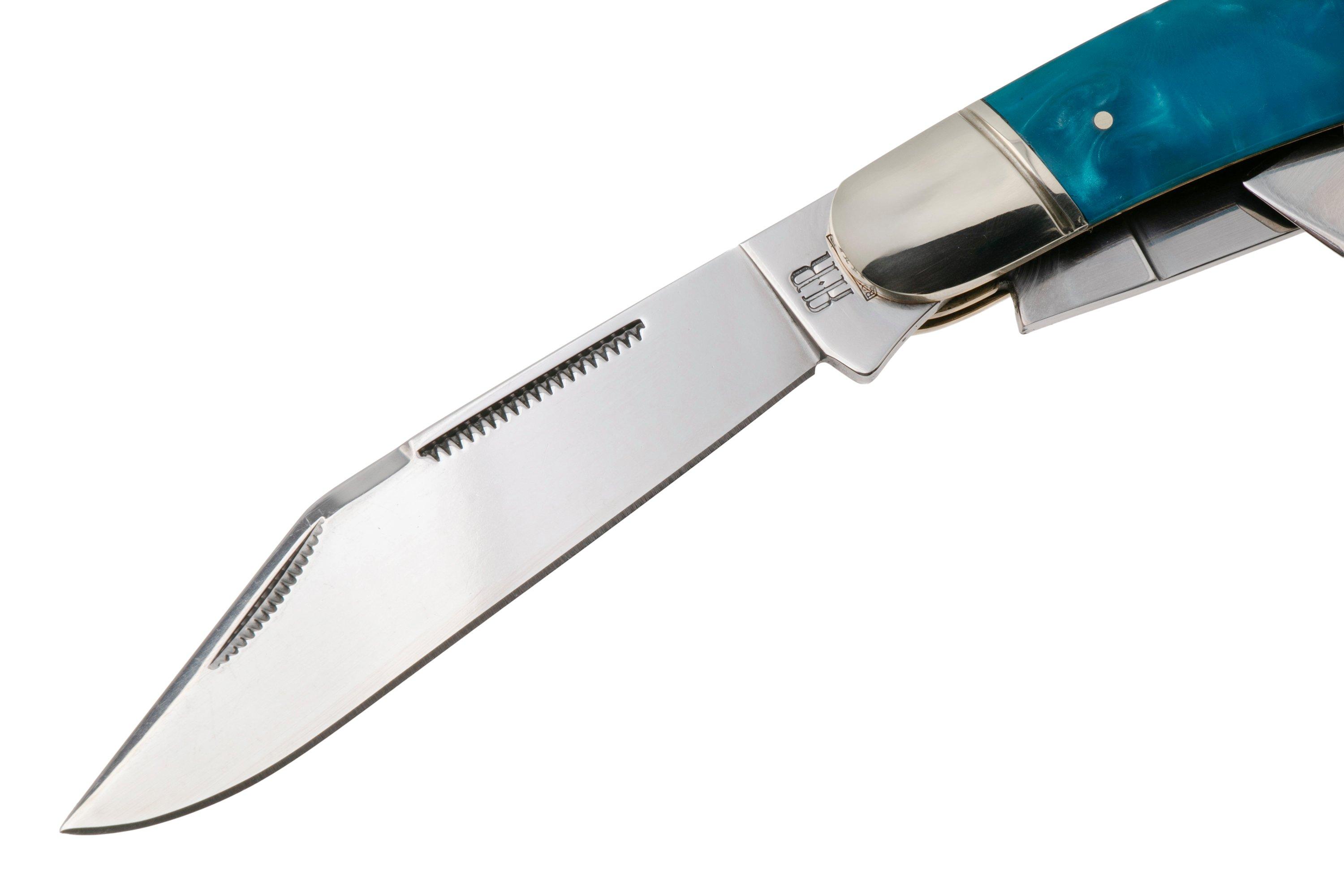 Rough Ryder Texas Stockman RR2653, Satin 440, Pandora Swirl Wood Resin ...