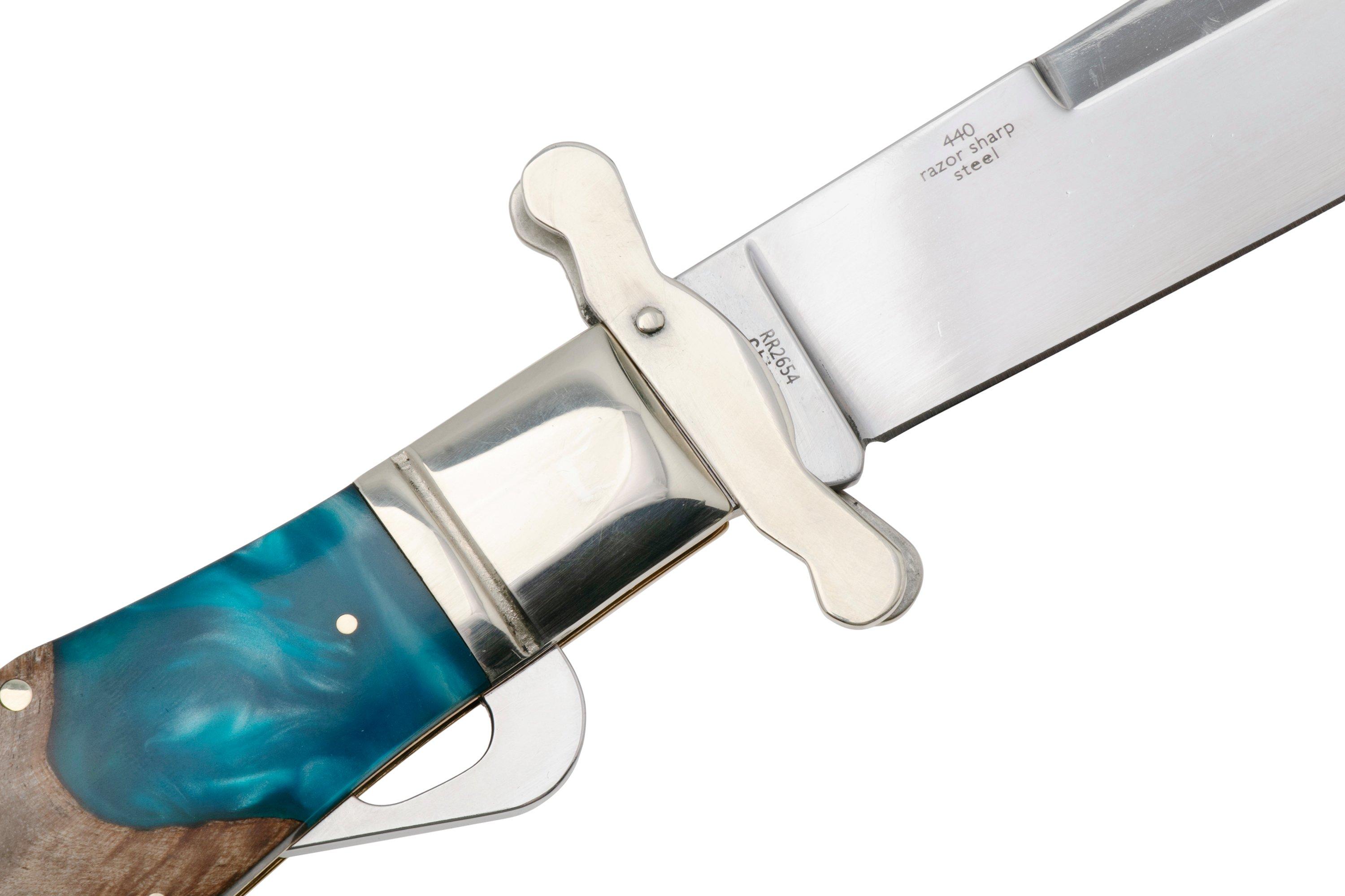 Rough Ryder Safety Folder RR2654, Satin 440, Pandora Swirl Wood Resin ...