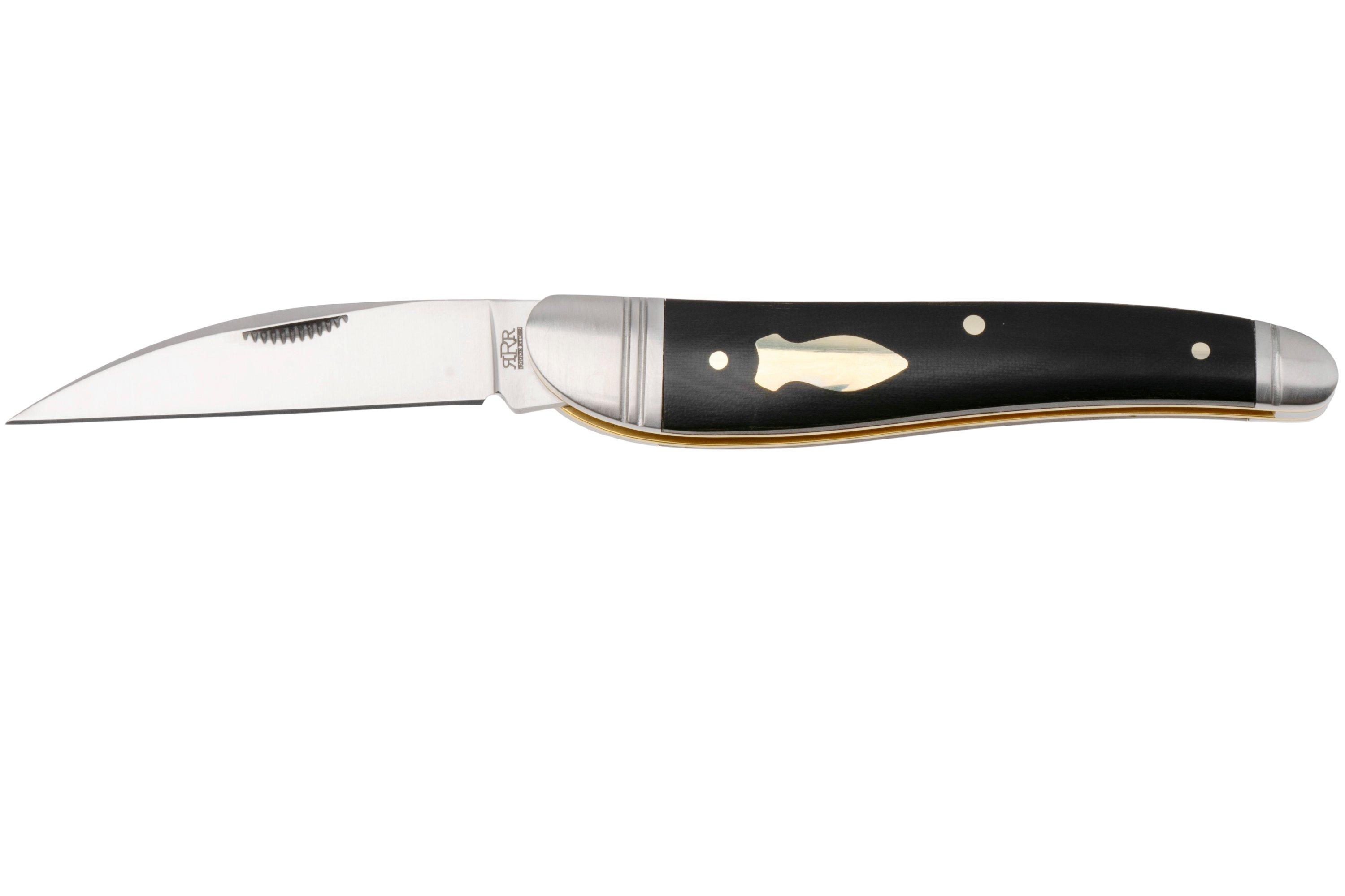Rough Ryder Reserve Quillcliffe RRR021, D2, Black Micarta, slipjoint ...