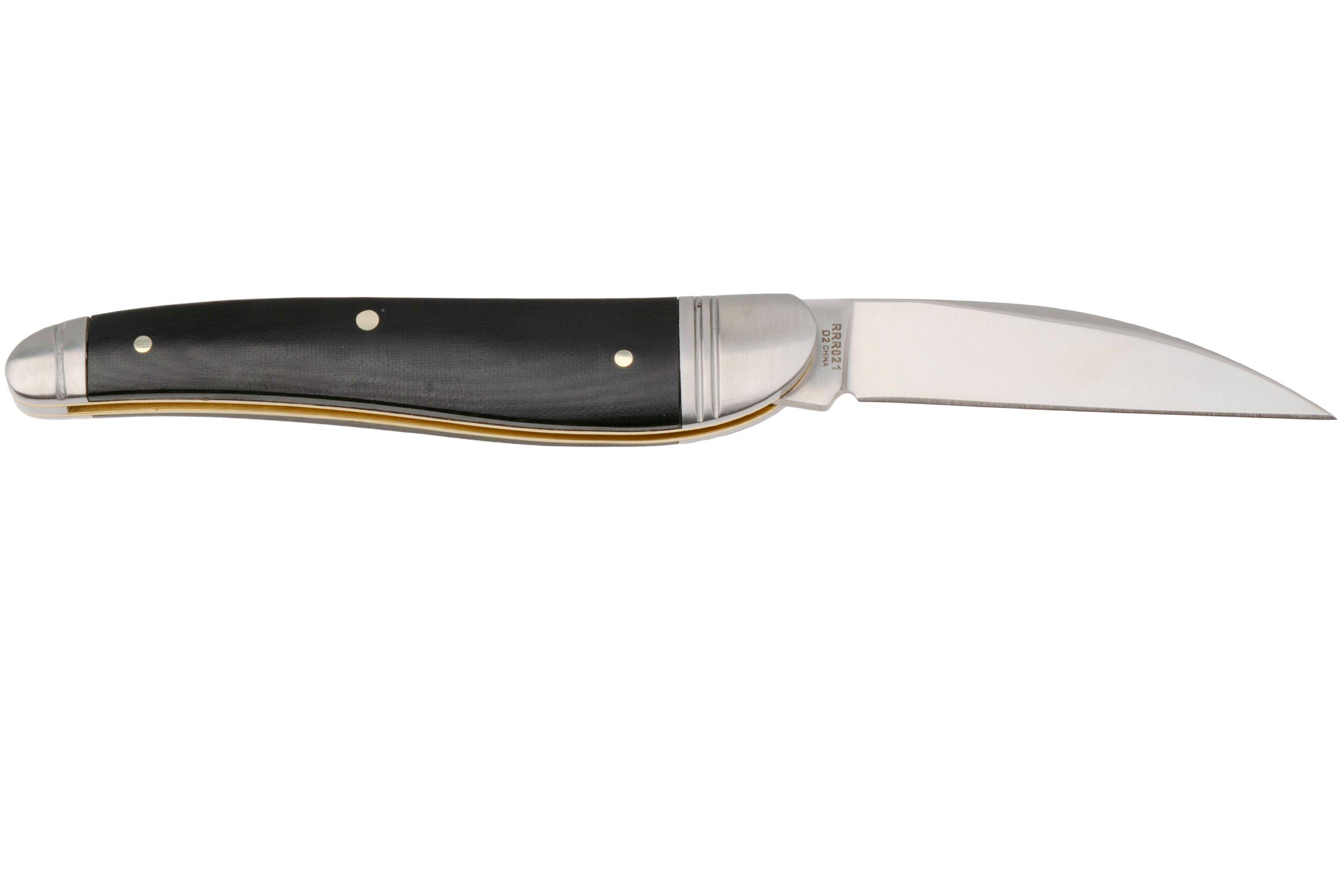 Rough Ryder Reserve Quillcliffe RRR021, D2, Black Micarta, slipjoint ...