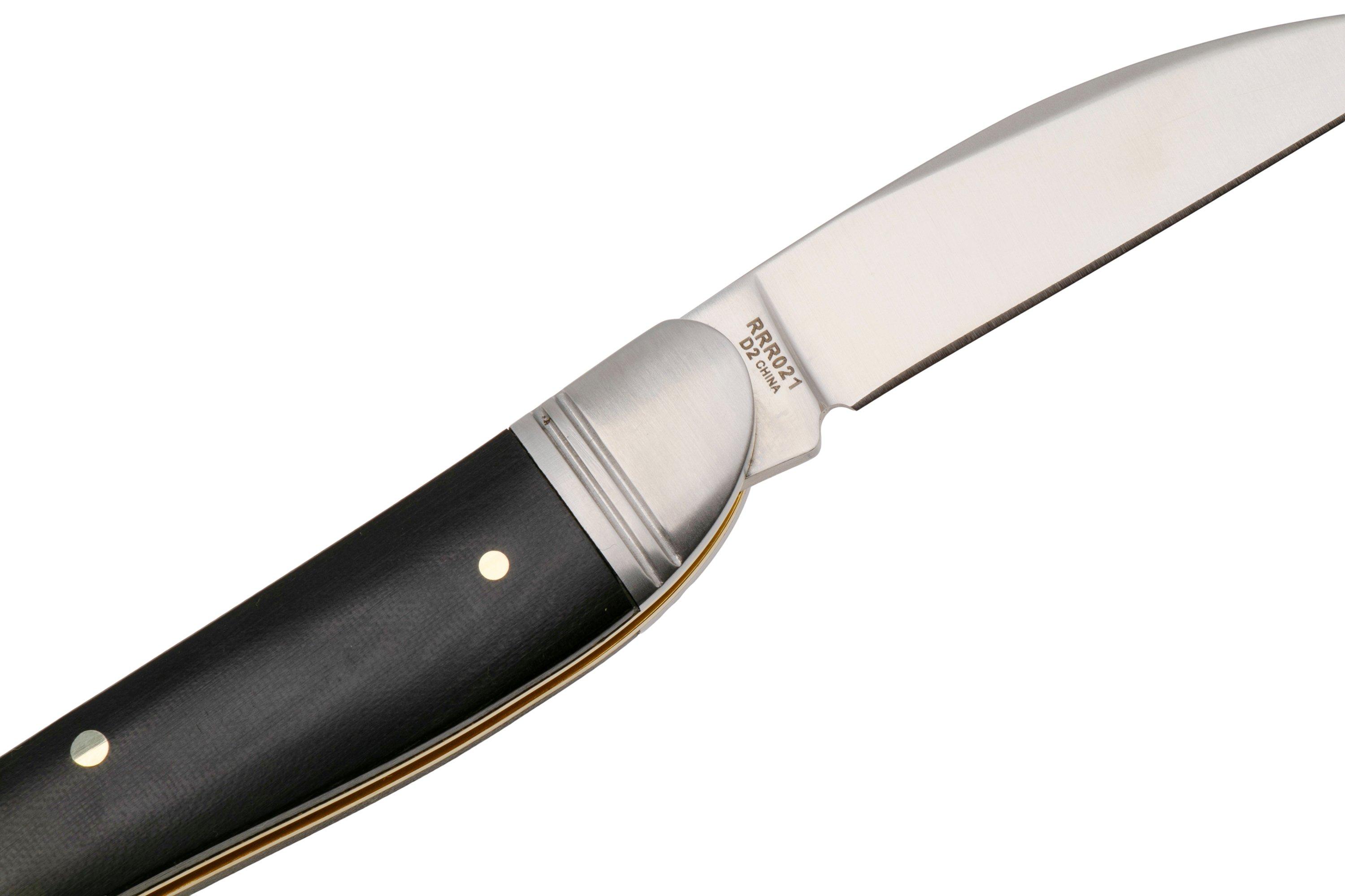 Rough Ryder Reserve Quillcliffe RRR021, D2, Black Micarta, slipjoint ...