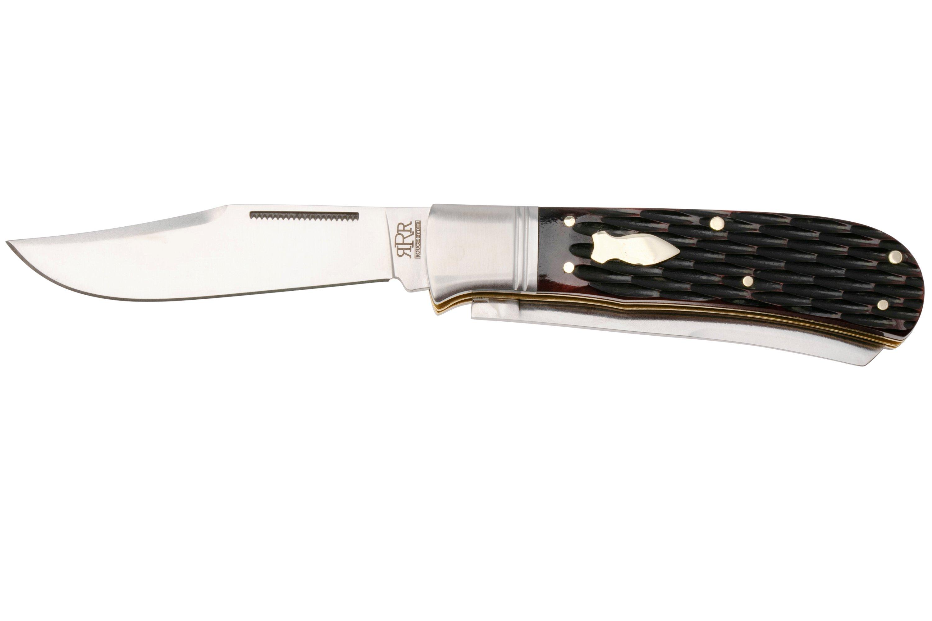 Rough Ryder Reserve Big Belly Trapper RRR042, D2, Finger Grooved Brown ...