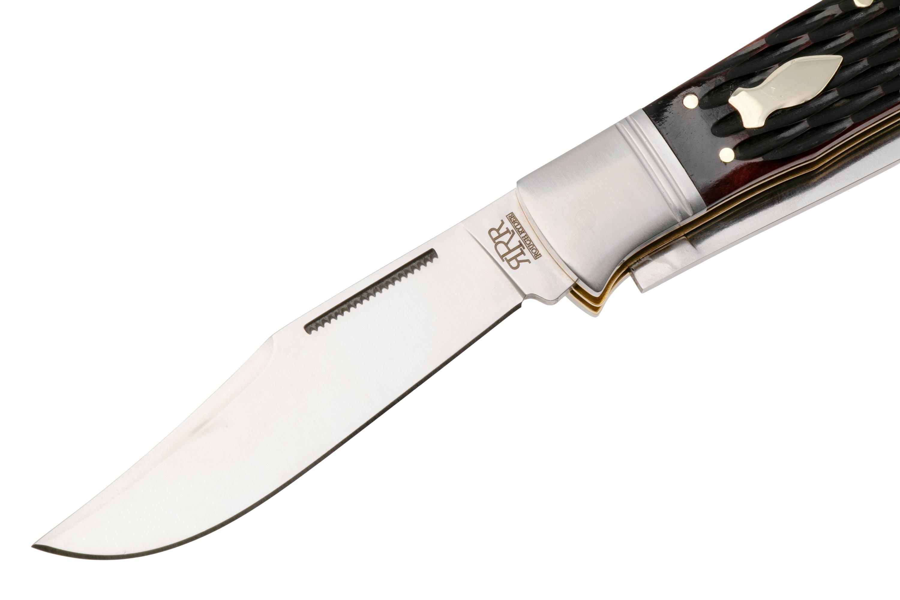 Rough Ryder Reserve Big Belly Trapper RRR042, D2, Finger Grooved Brown ...