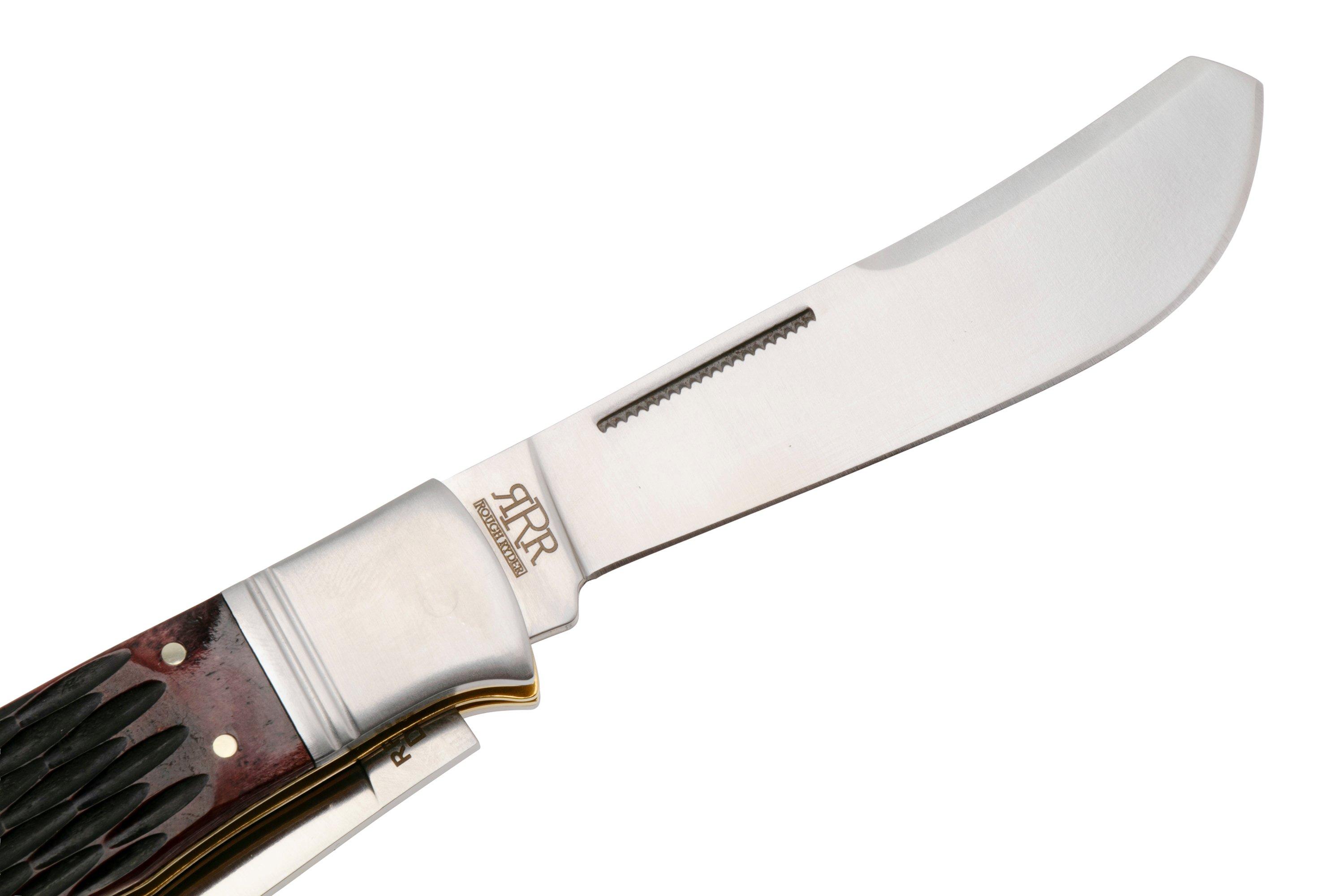 Rough Ryder Reserve Big Belly Trapper RRR042, D2, Finger Grooved Brown ...