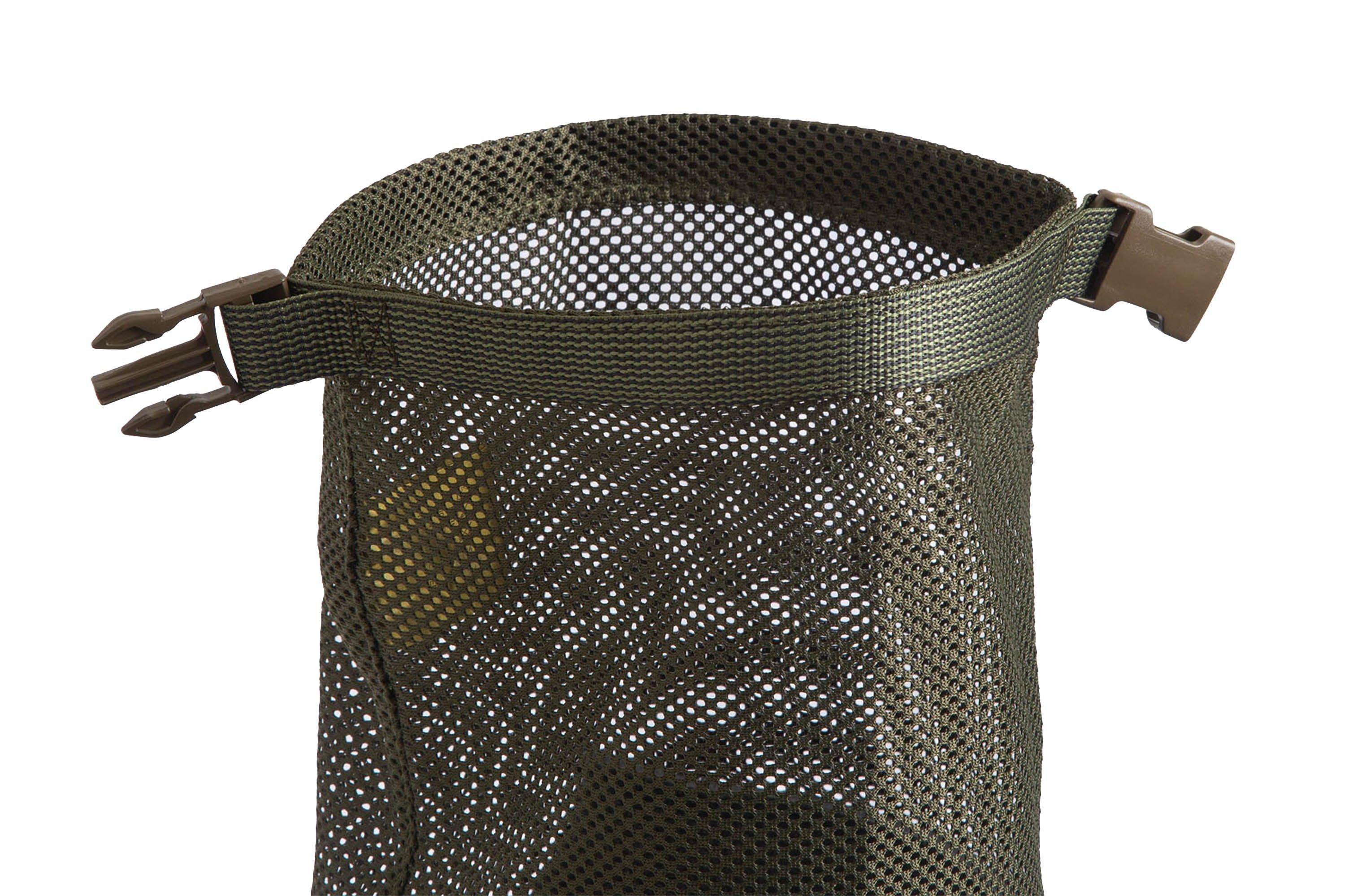 Savotta Rolltop Mesh stuff sack 10 L green | Advantageously shopping at ...