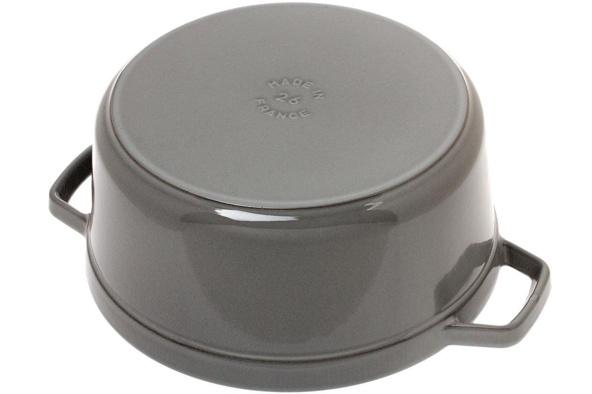 Staub cocotte 26cm, 5,2L, grise avec panier vapeur | Achetez à prix ...