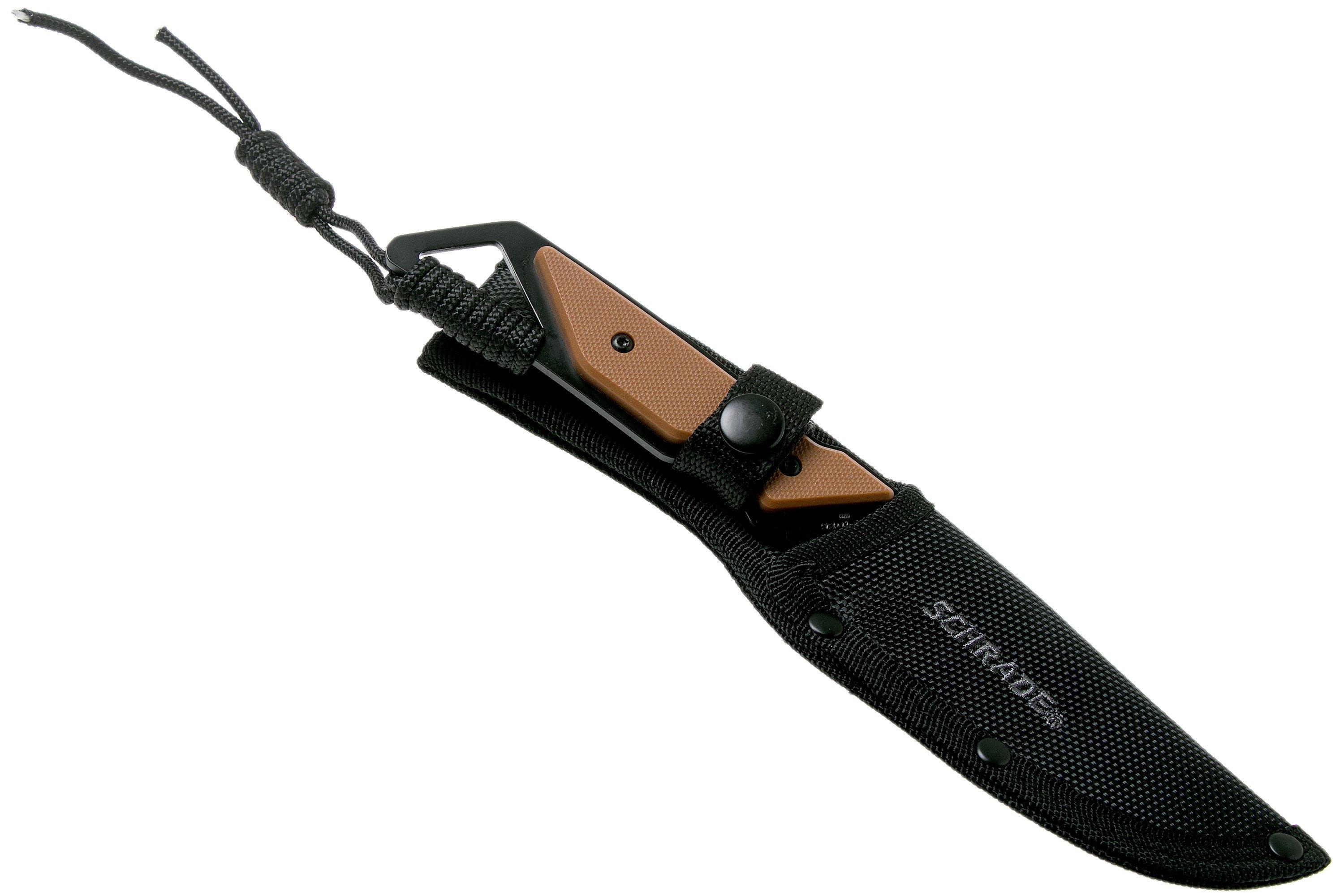 Schrade Frontier Fixed Knife 4" 1121086 Tan & Black FRN pocket knife ...