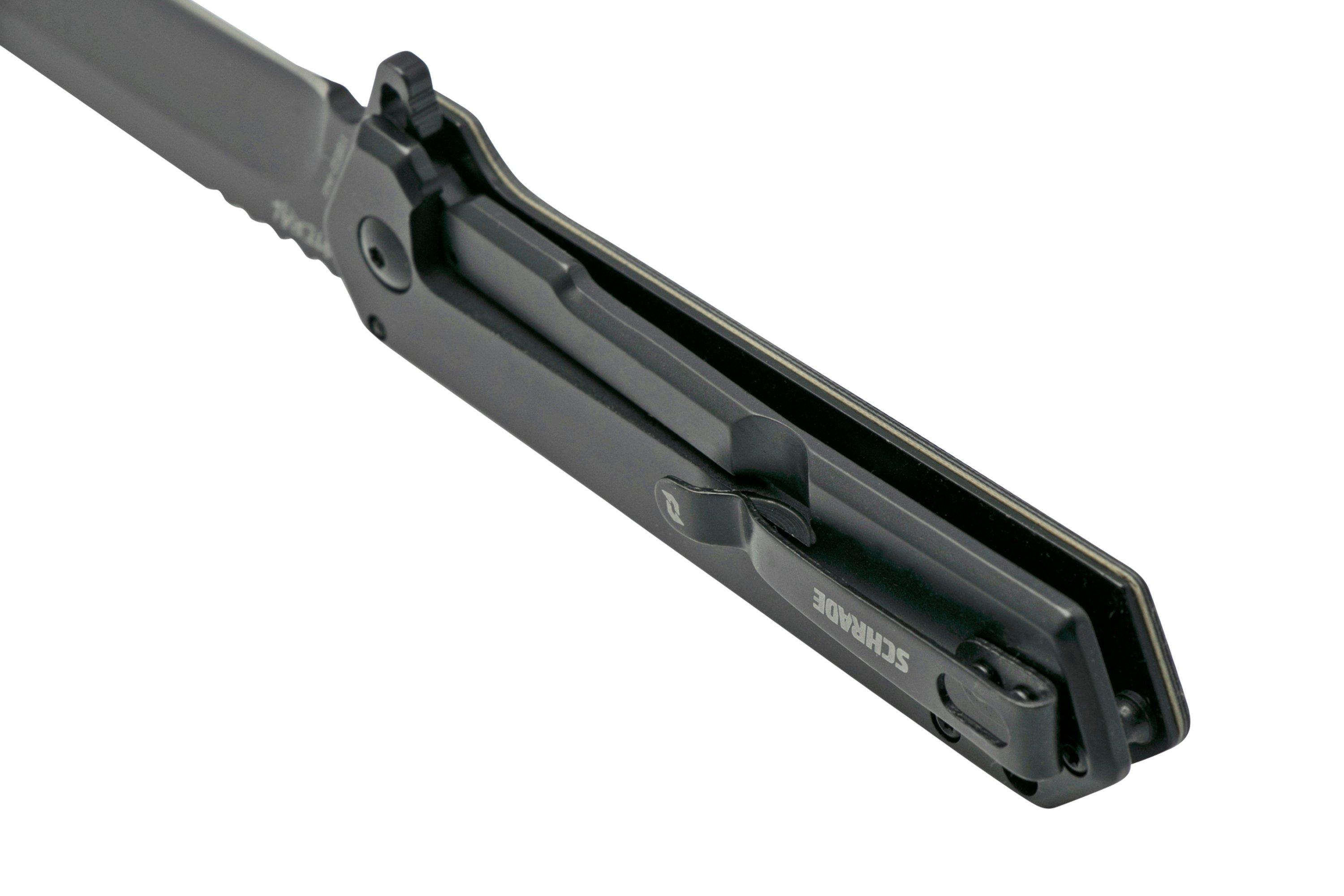 Schrade Lateral 1159293 black and white G10, pocket knife ...