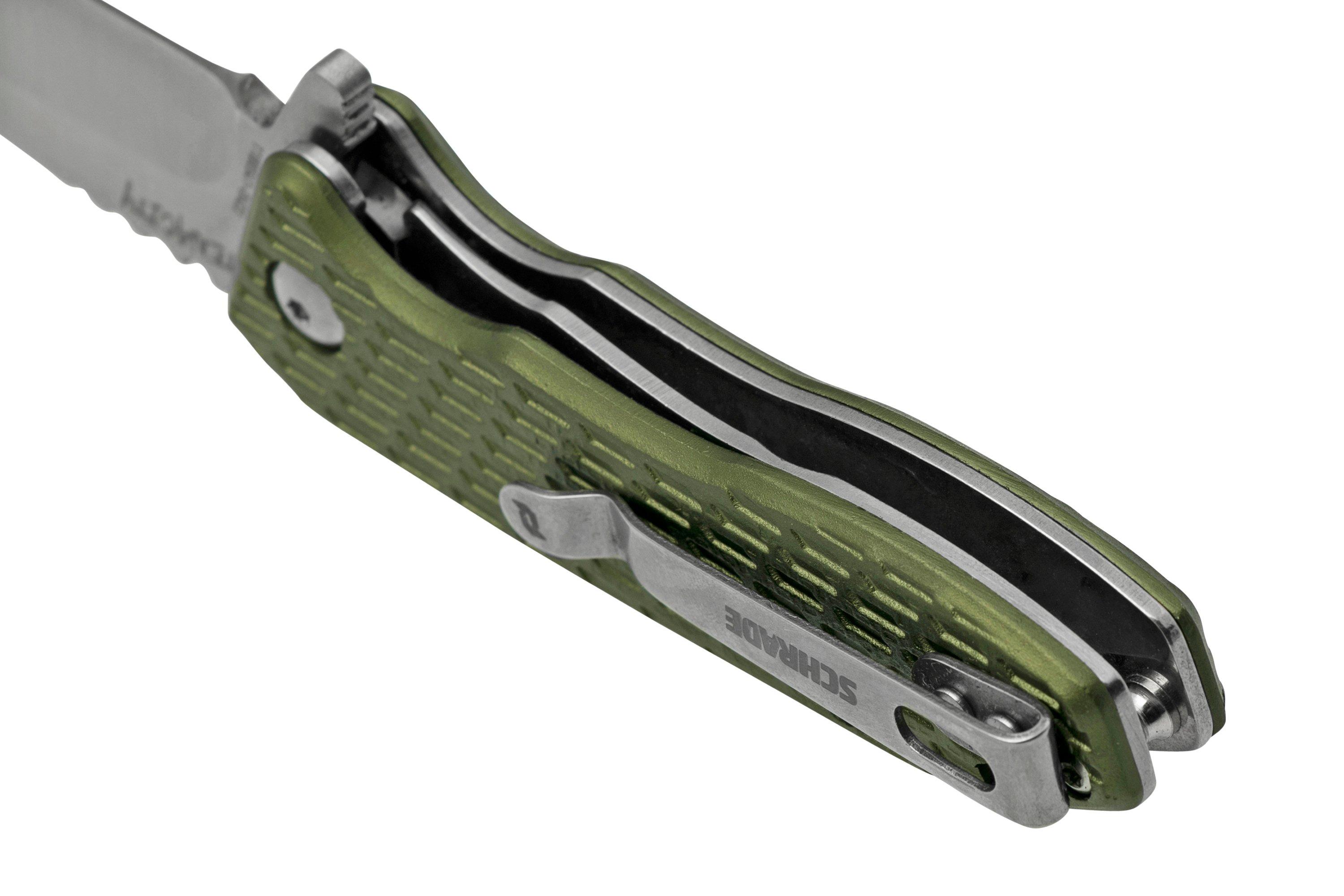 Schrade Tenacity 1159317, aluminium vert, couteau de poche | Achetez à ...