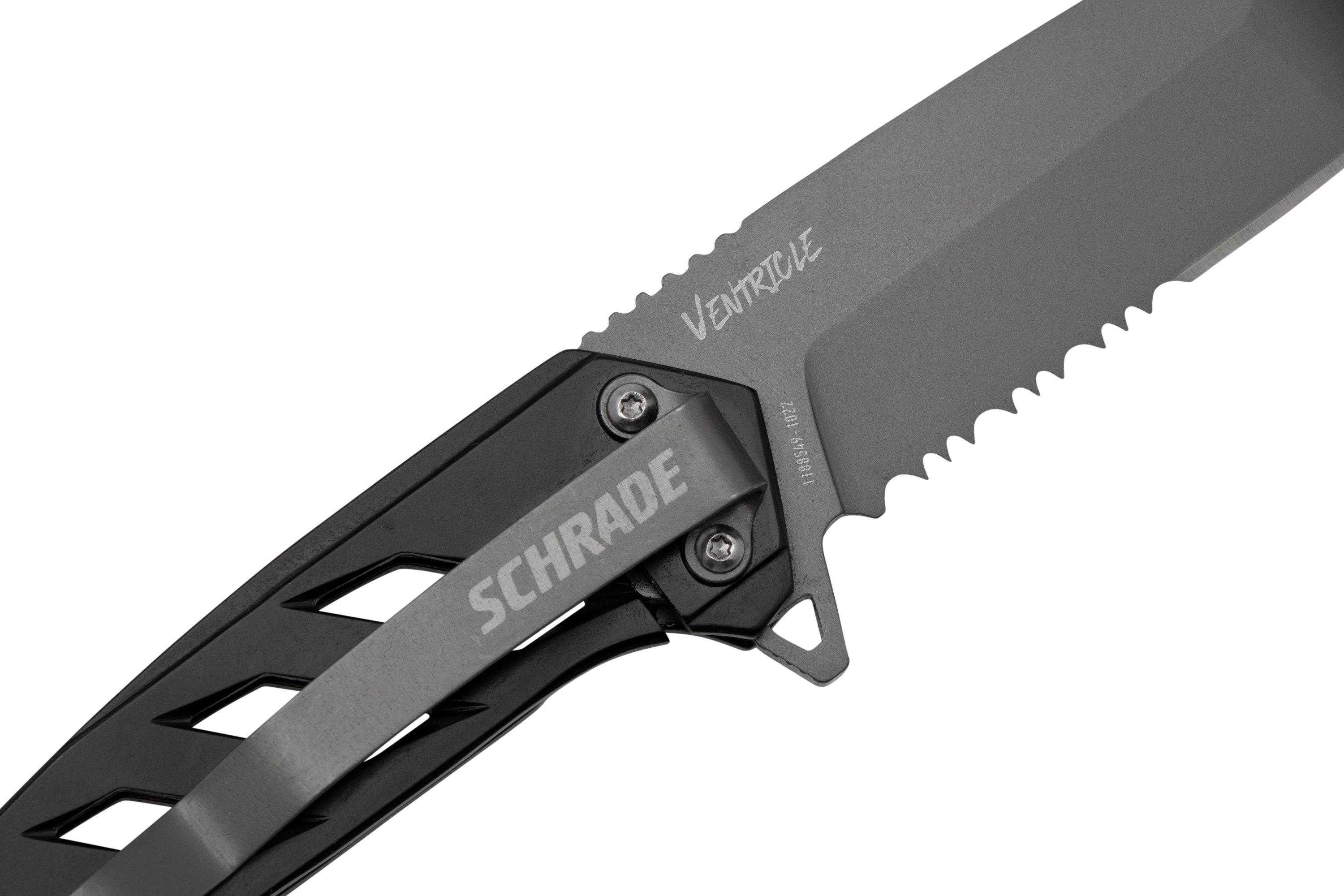 Schrade Ventricle Tanto Folder, 1159322 pocket knife | Advantageously ...