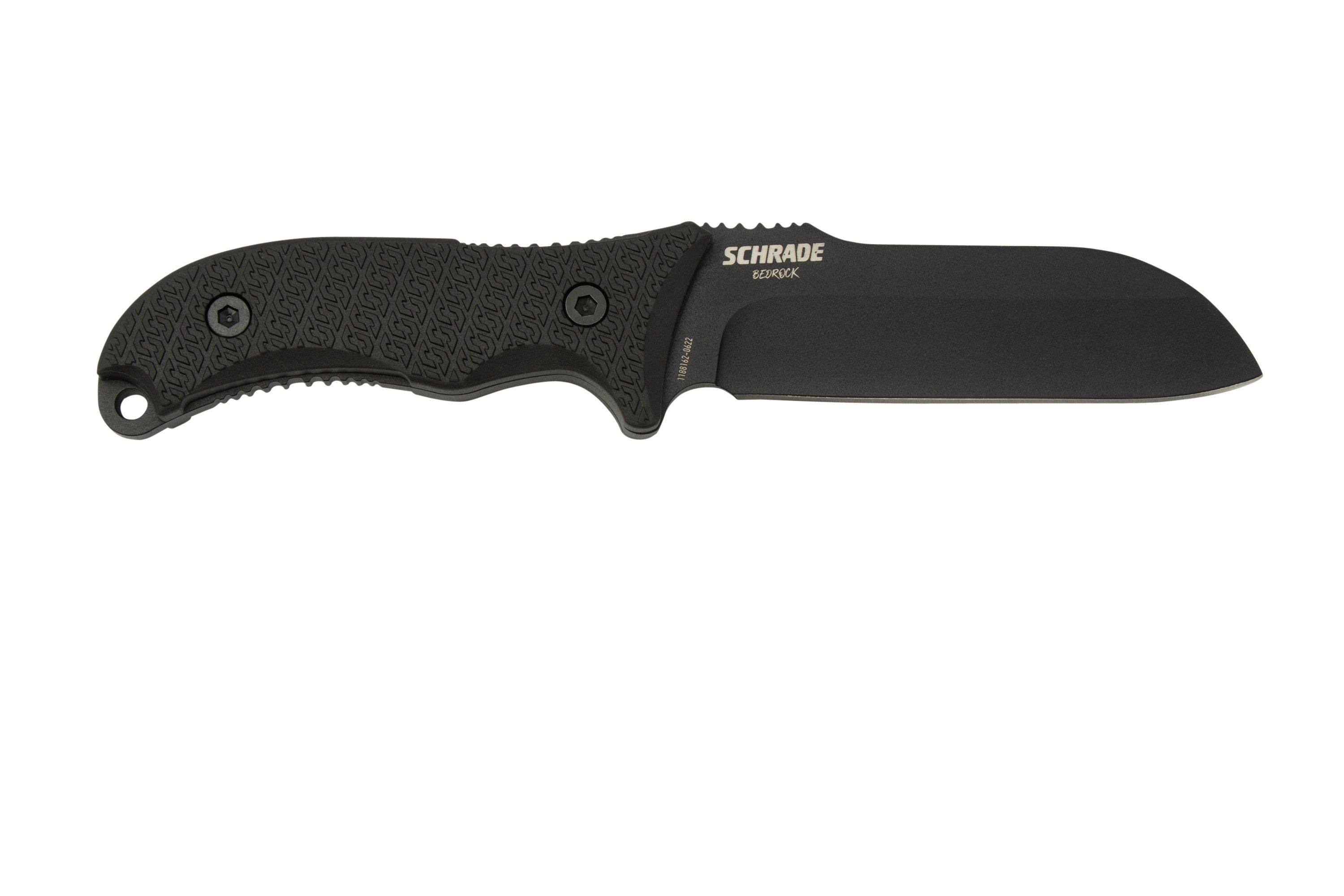 Schrade Bedrock Sheepsfoot, 1182514, schwarz, feststehendes Messer ...