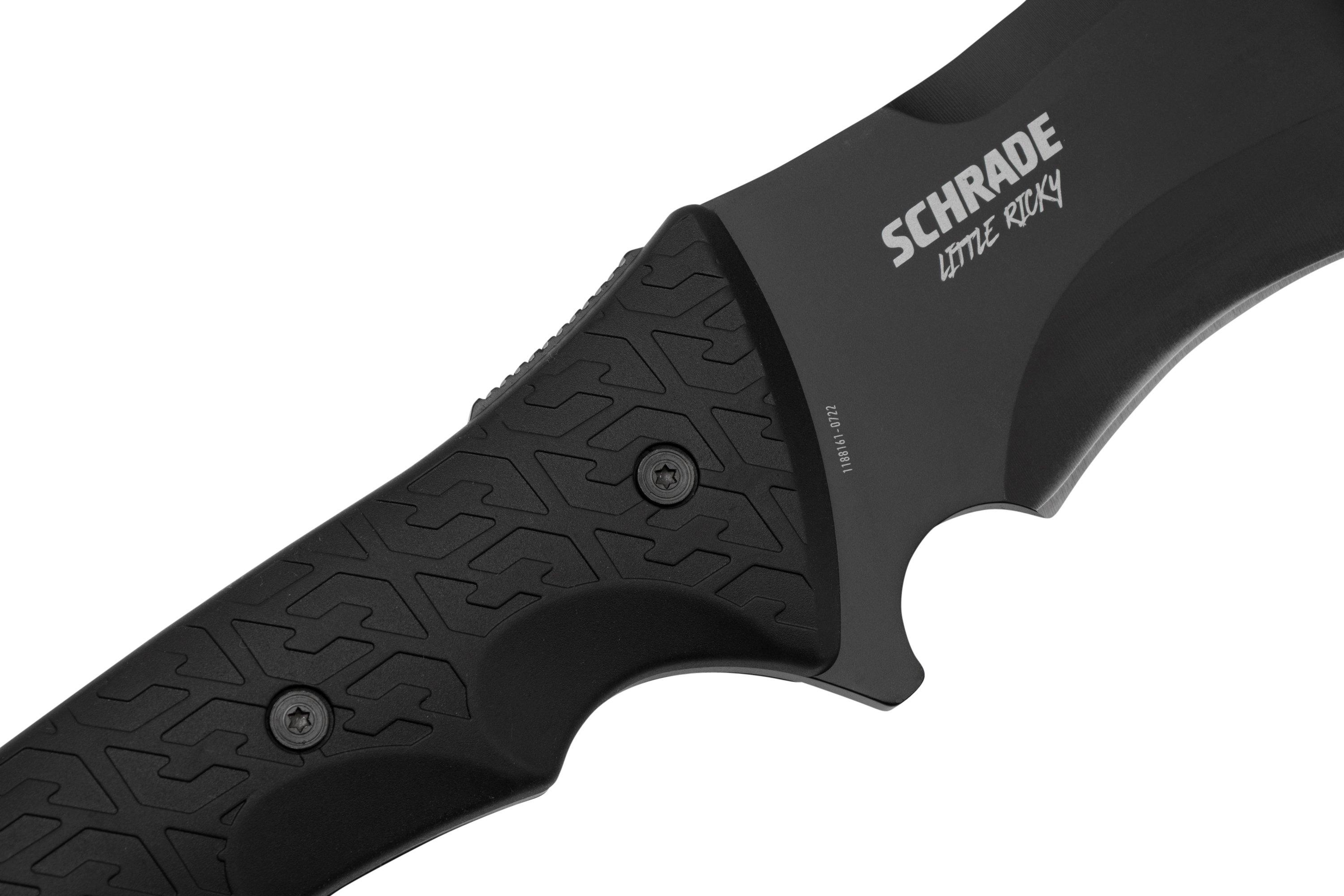 Schrade Little Ricky 65MN, 650911 black survival knife | Advantageously ...
