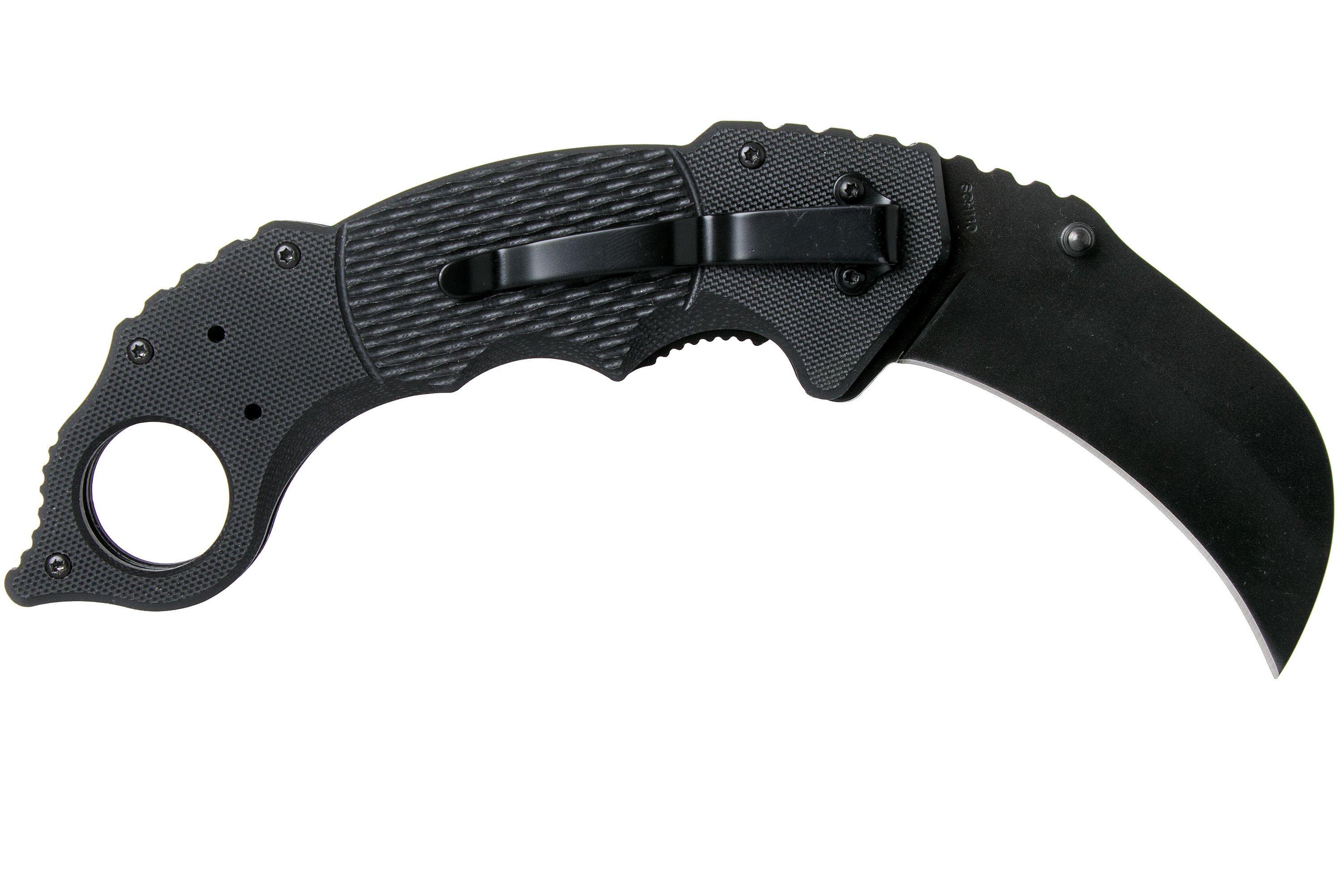 Schrade Karambit SCH110 Black G10 pocket knife | Advantageously ...