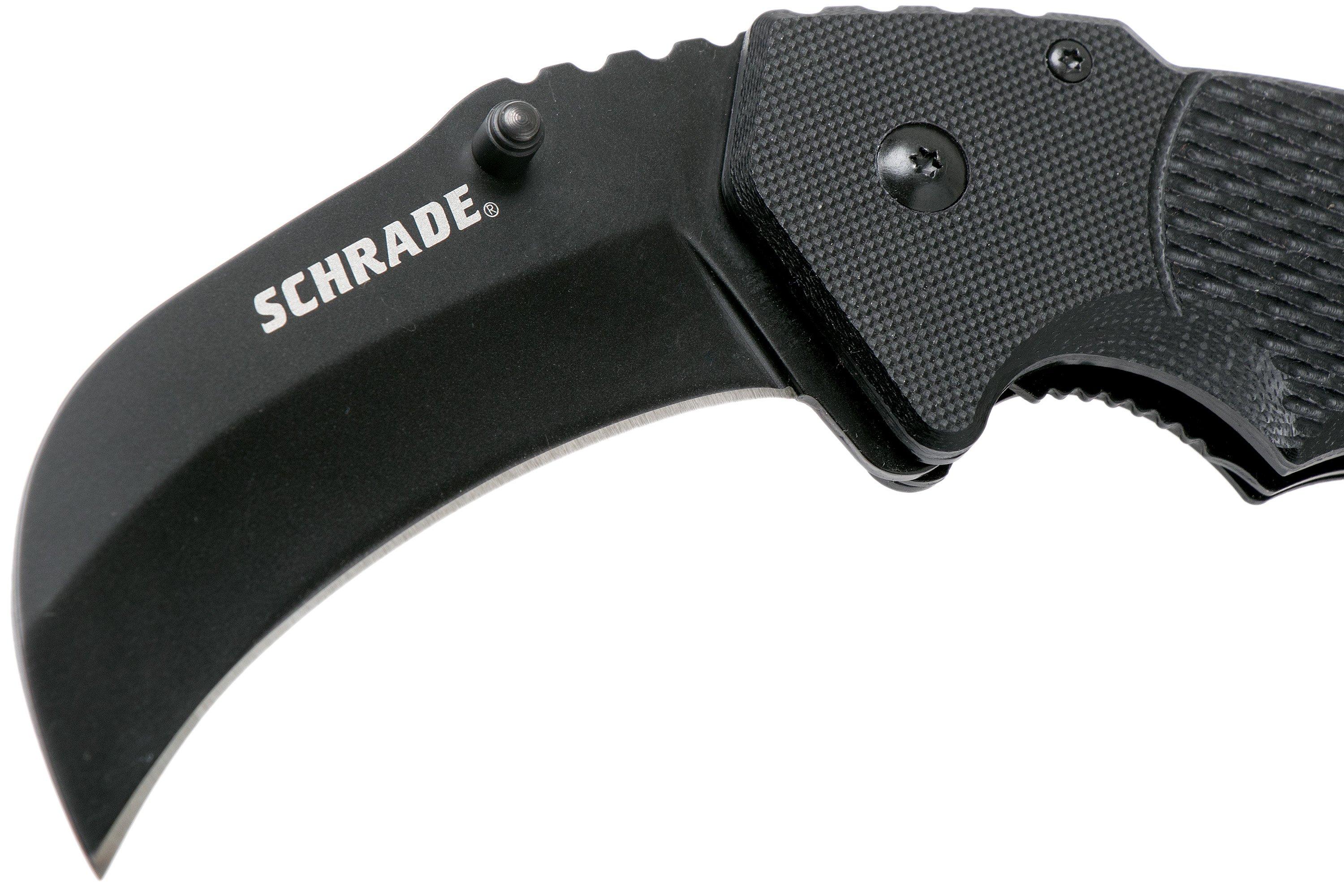 Schrade Karambit SCH110 Black G10 pocket knife | Advantageously ...