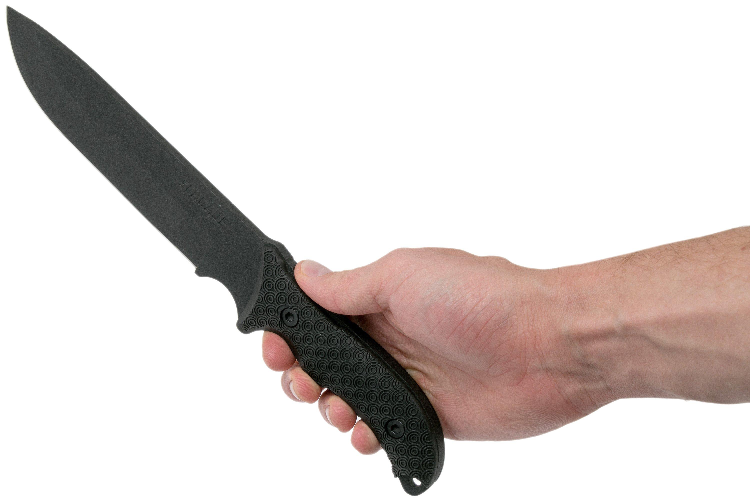 Schrade Frontier 7" Fixed Blade SCHF37, 1095 Carbon Steel, fixed knife ...