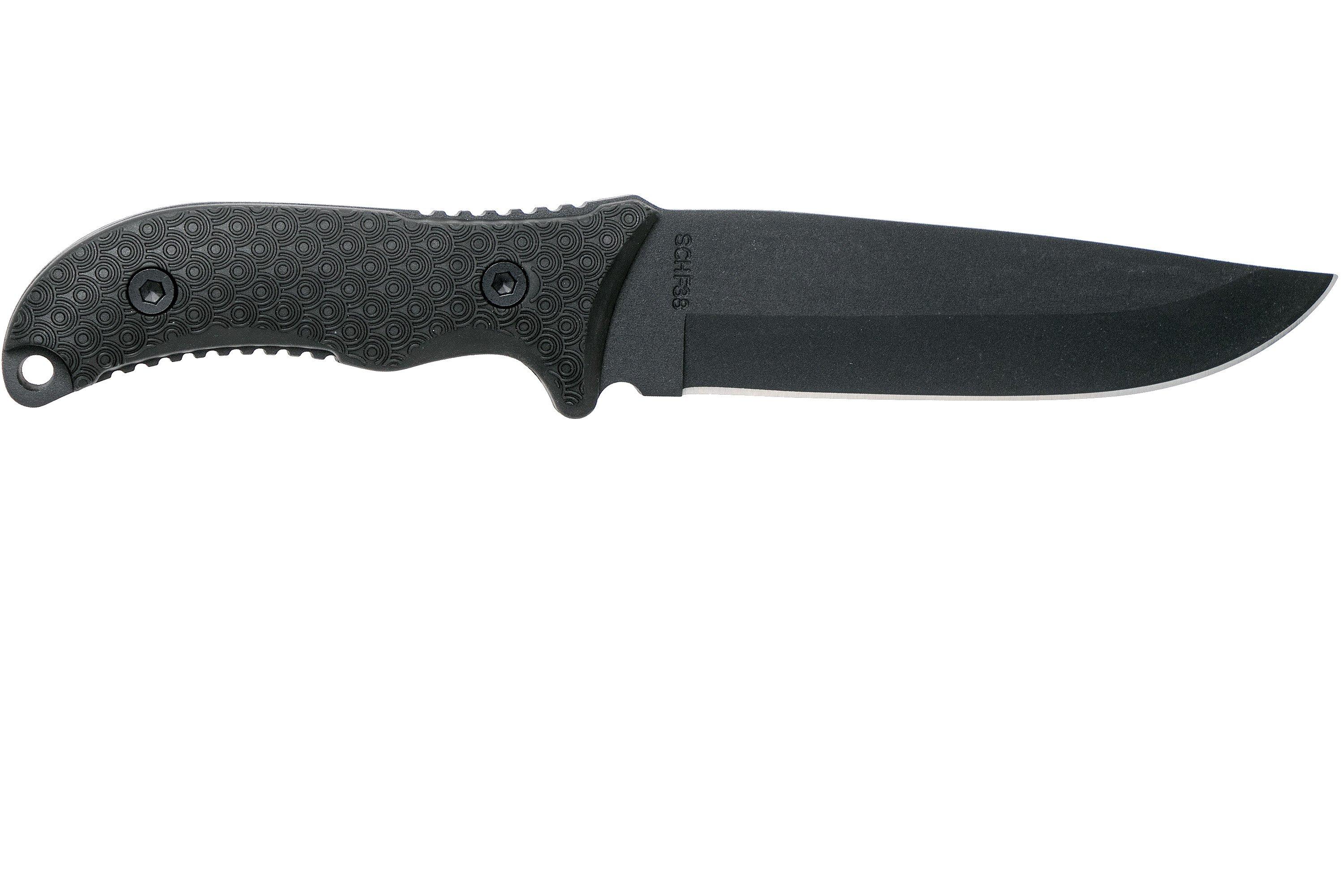 Schrade Frontier Fixed Blade SCHF38, 1095 Carbon Steel, fixed knife ...