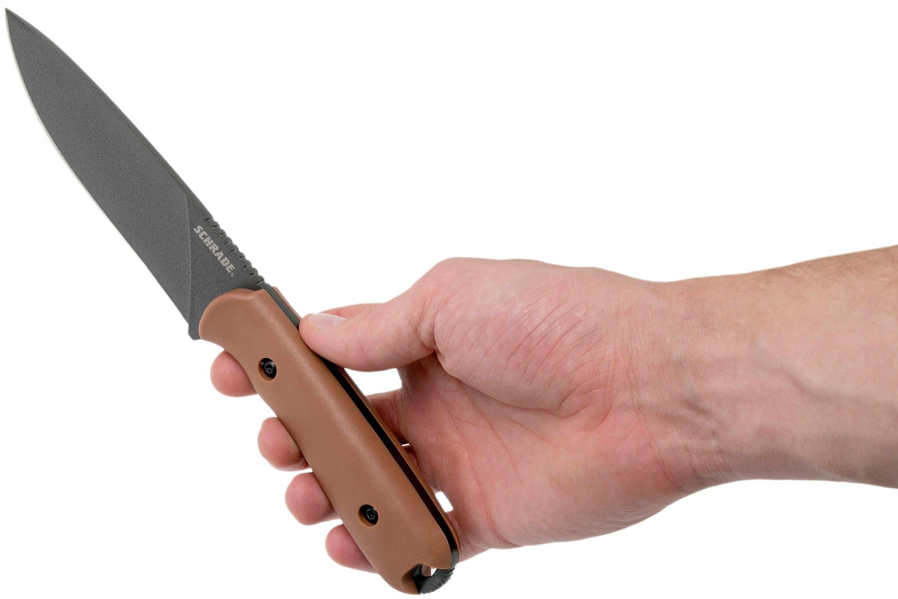 Schrade Straight Drop Point Fixed Blade SCHF42D outdoor knife, Brian ...