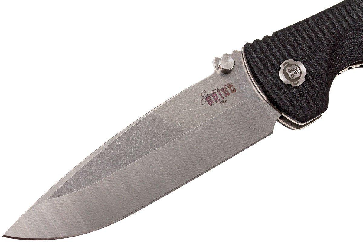 Southern Grind Bad Monkey Black, Drop Point, Tumbled Satin ...