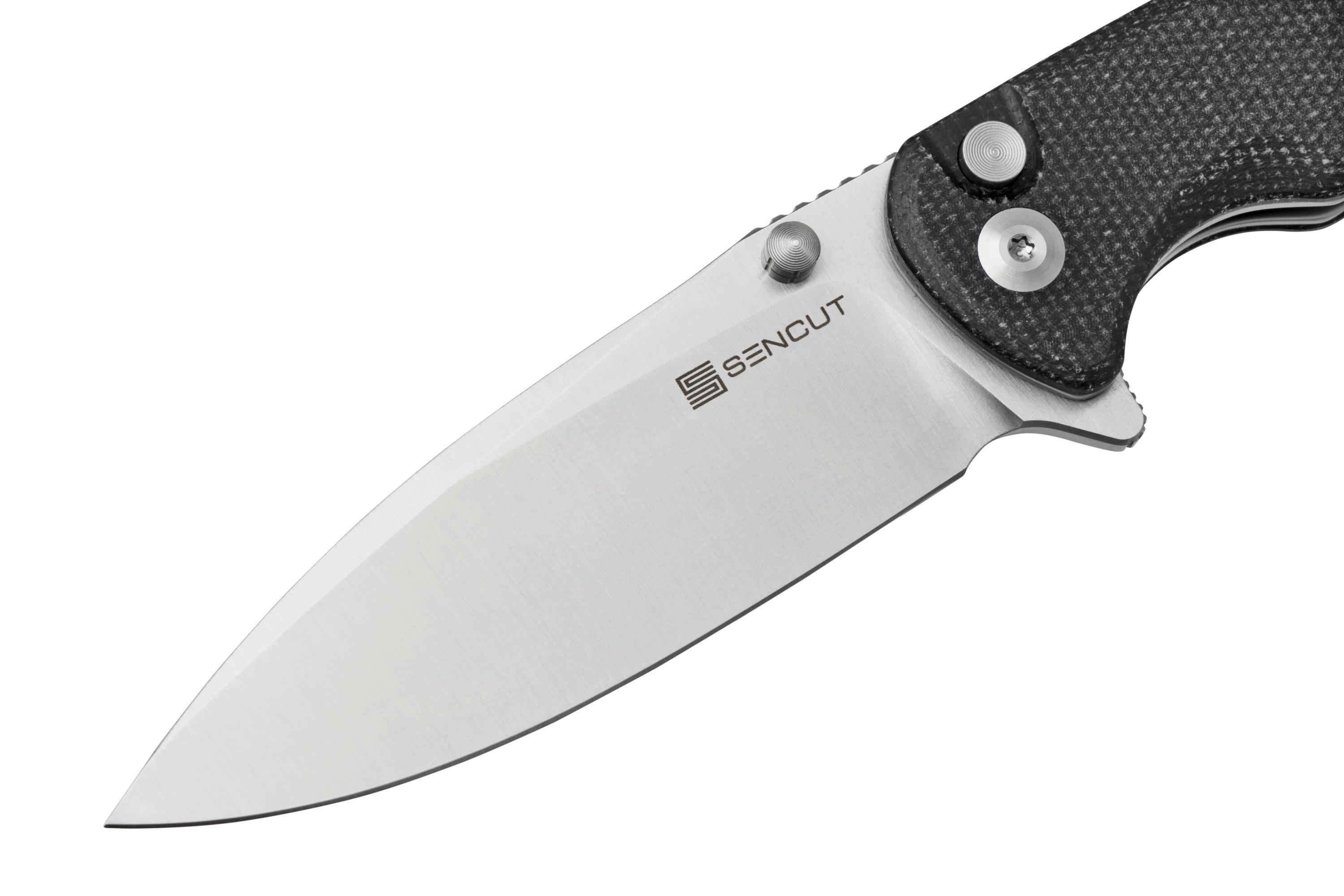 SENCUT Sachse S21007-1 Black Micarta pocket knife | Advantageously ...