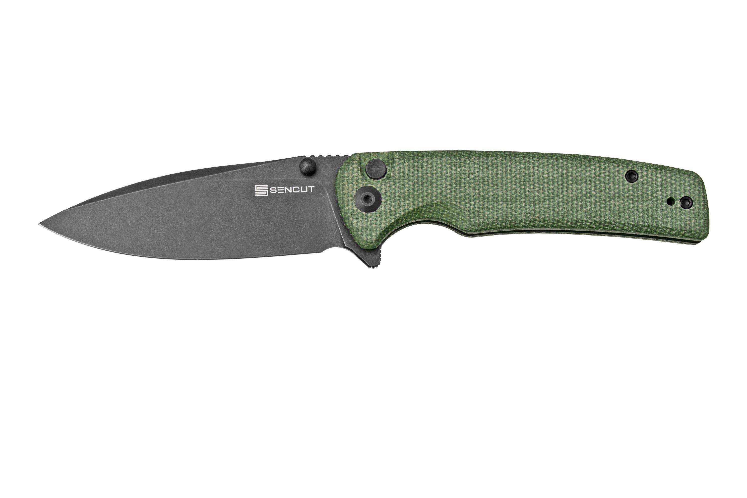 SENCUT Sachse S21007-2 Green Micarta pocket knife | Advantageously ...