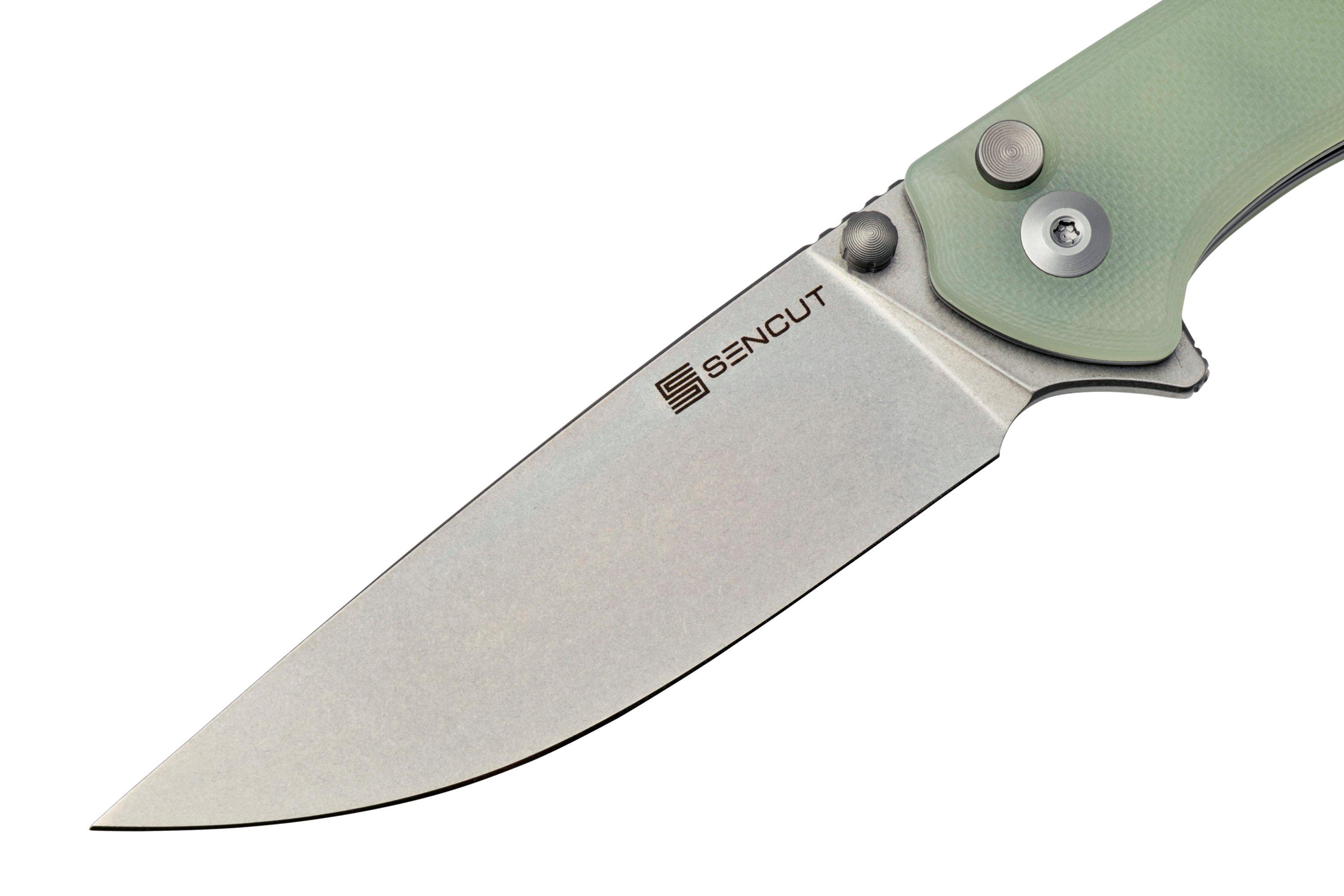 SENCUT Crowley S21012-1 Stonewashed, Natural G10, pocket knife ...
