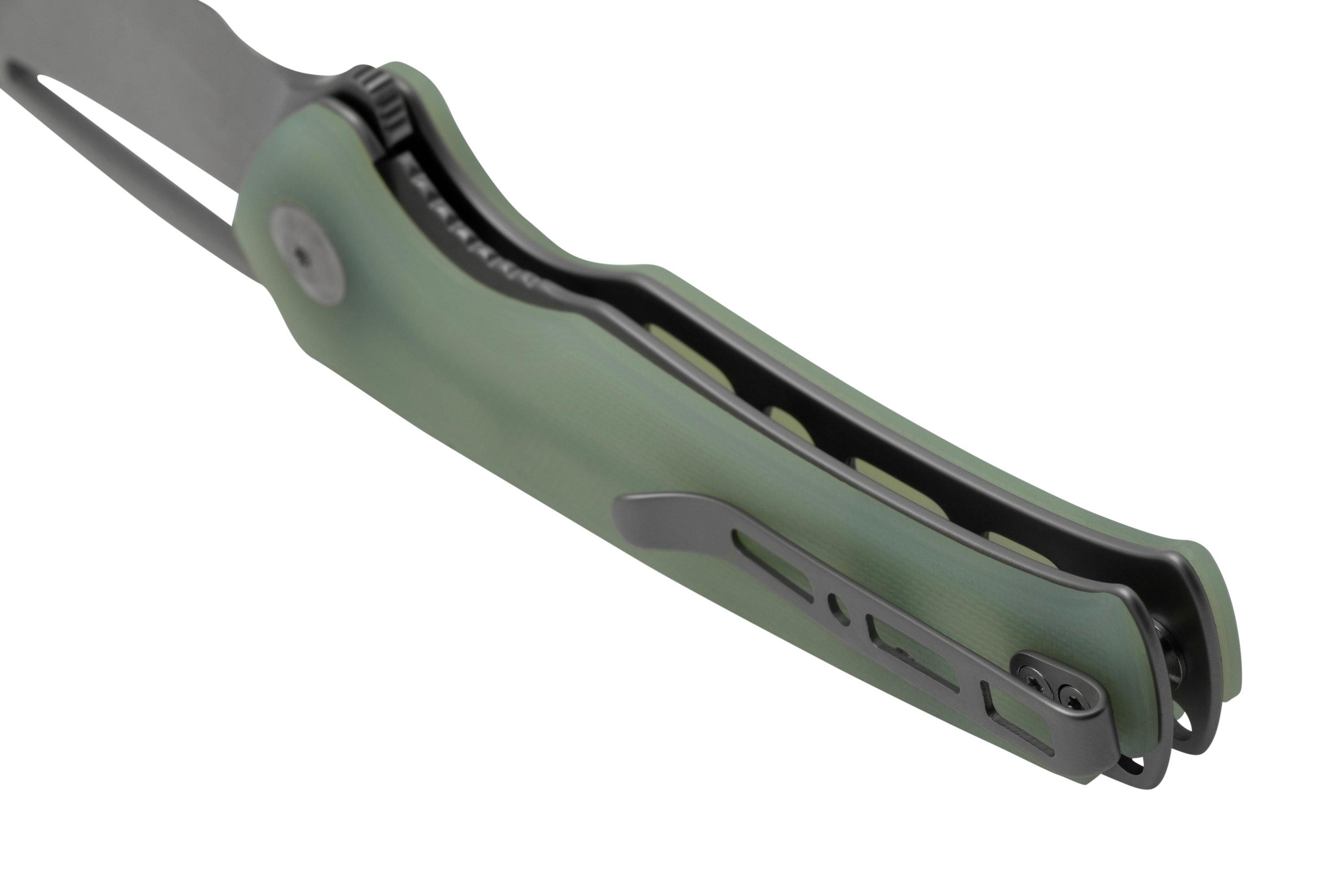 SENCUT Mims S21013-2 Natural Jade G10 Satin, pocket knife ...