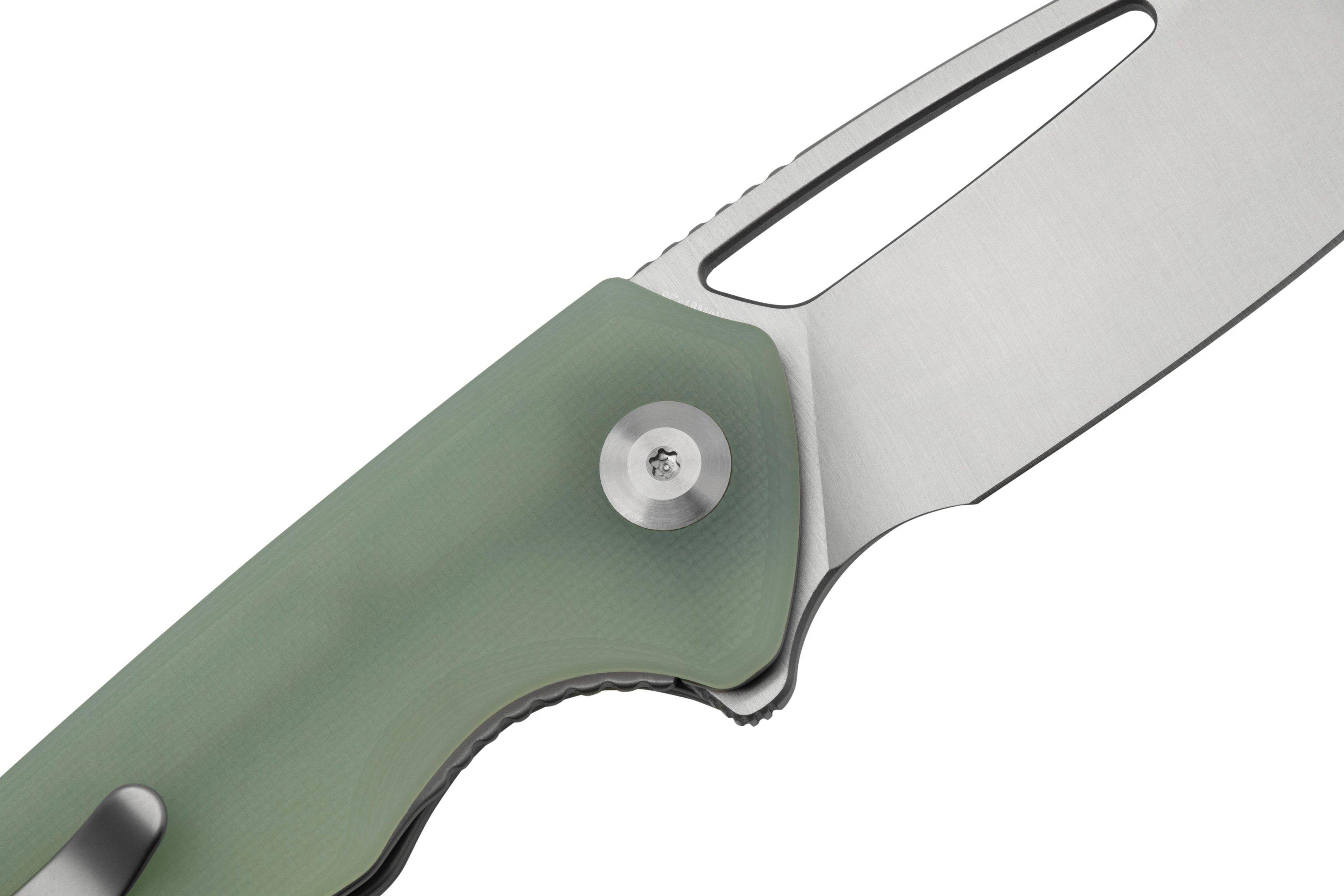 SENCUT Mims S21013-2 Natural Jade G10 Satin, pocket knife ...