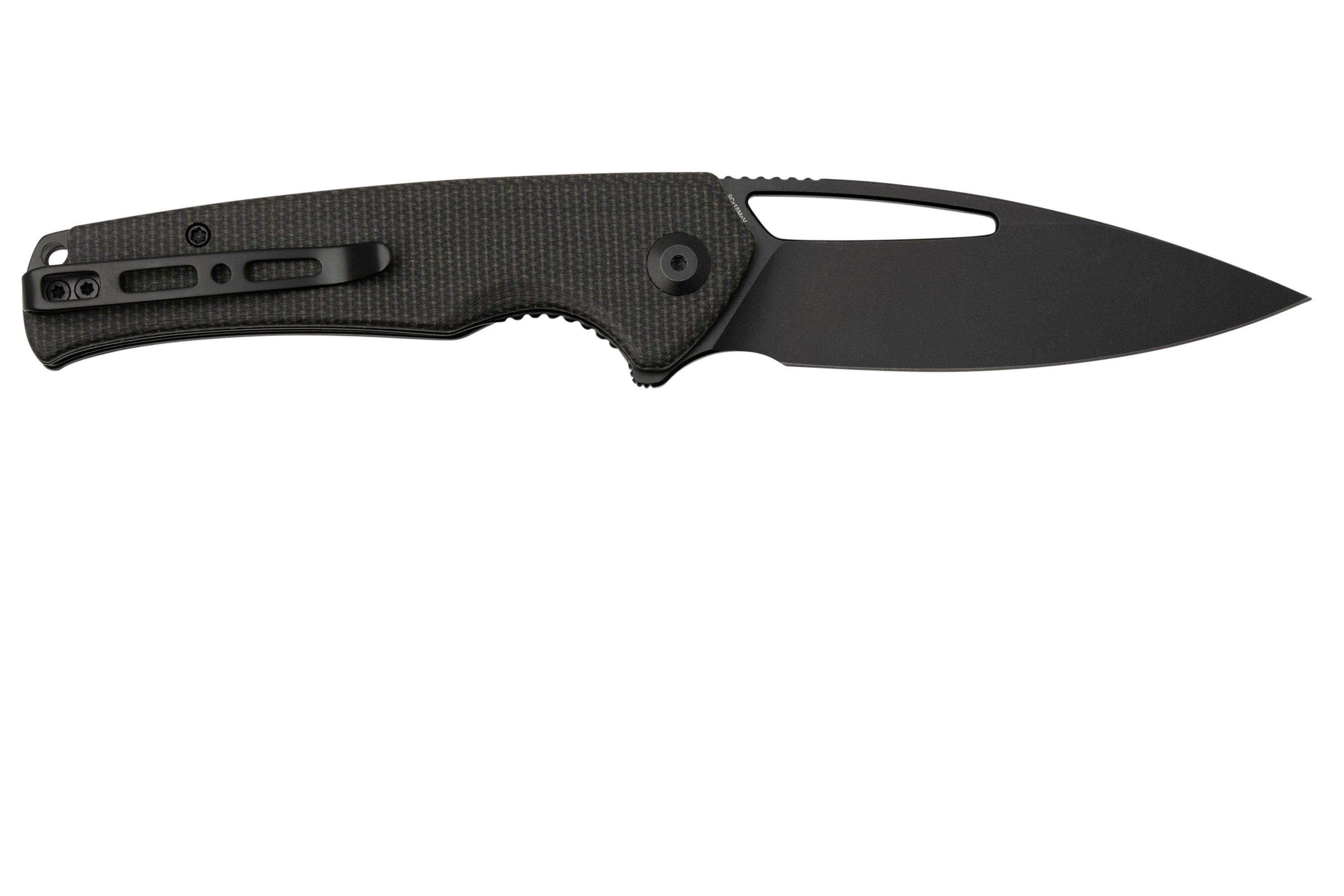 SENCUT Mims S21013-3 Dark Green Micarta Black Stonewashed, pocket knife ...