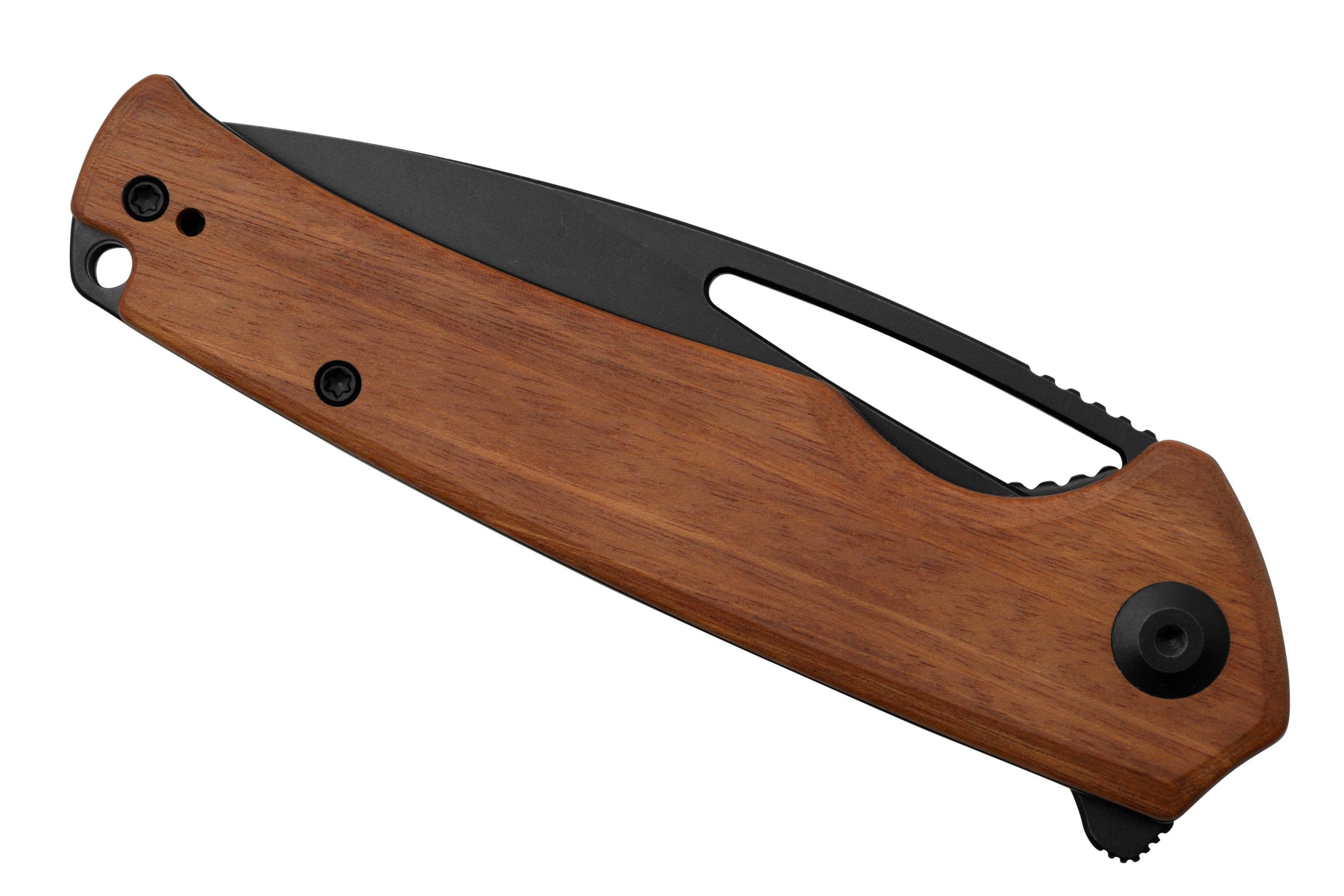 SENCUT Mims S21013-4 Guibourtia Wood Black Stonewashed, pocket knife ...