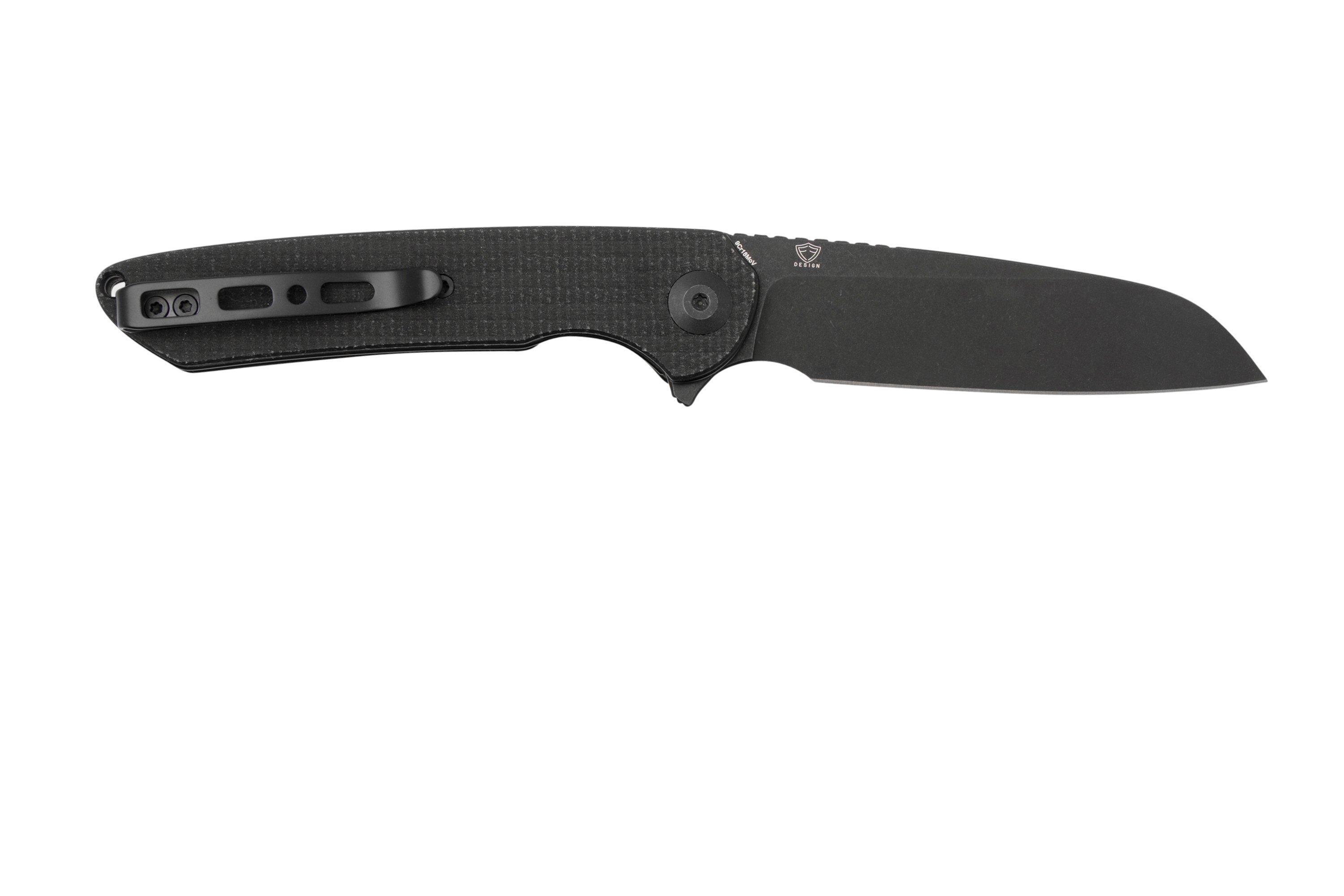 SENCUT Kyril S22001-3 Black Micarta, Black Stonewashed, pocket knife ...