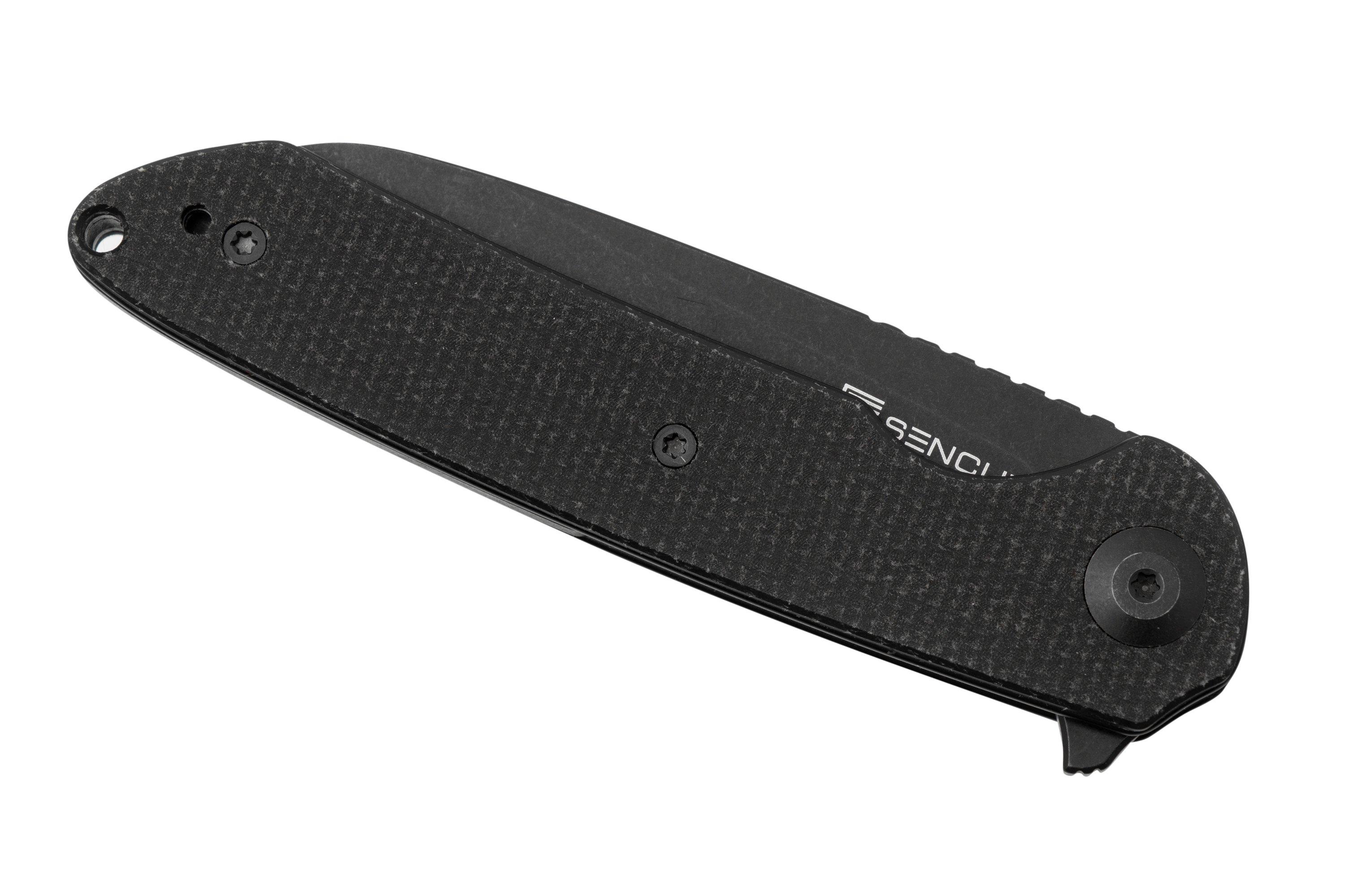 SENCUT Kyril S22001-3 Black Micarta, Black Stonewashed, pocket knife ...